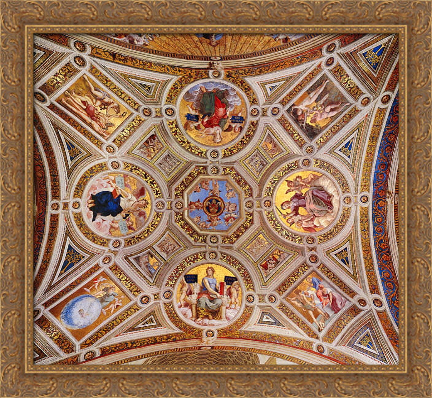 The Stanza della Segnatura Ceiling [detail: 1] 30x28 Large Gold Ornate ...