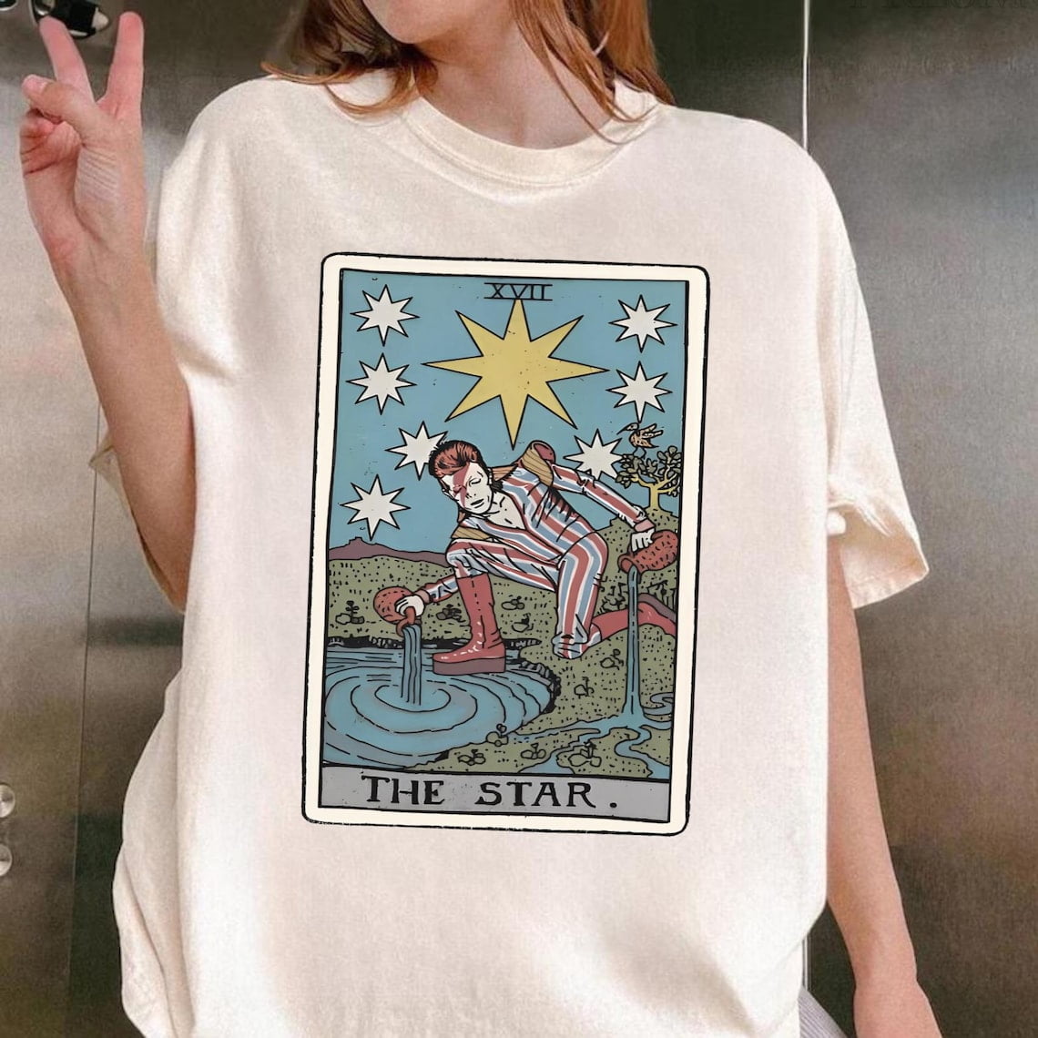 The StarMan Tarot Card Shirt, David Bowie, Vintage Tarot, Tarot Lover ...