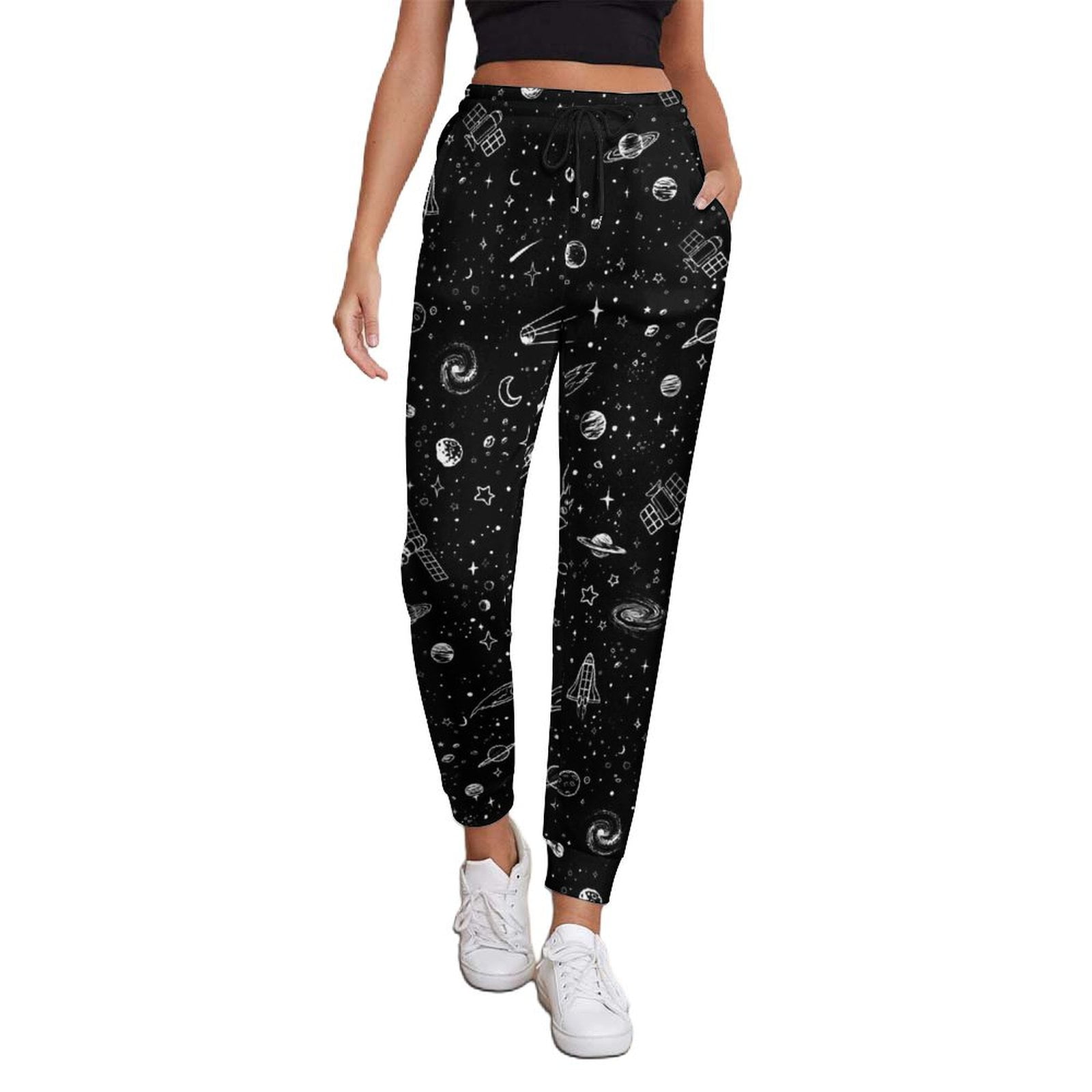 The Starry Night Jogger Pants Female Modern Art Print Home Sweatpants ...