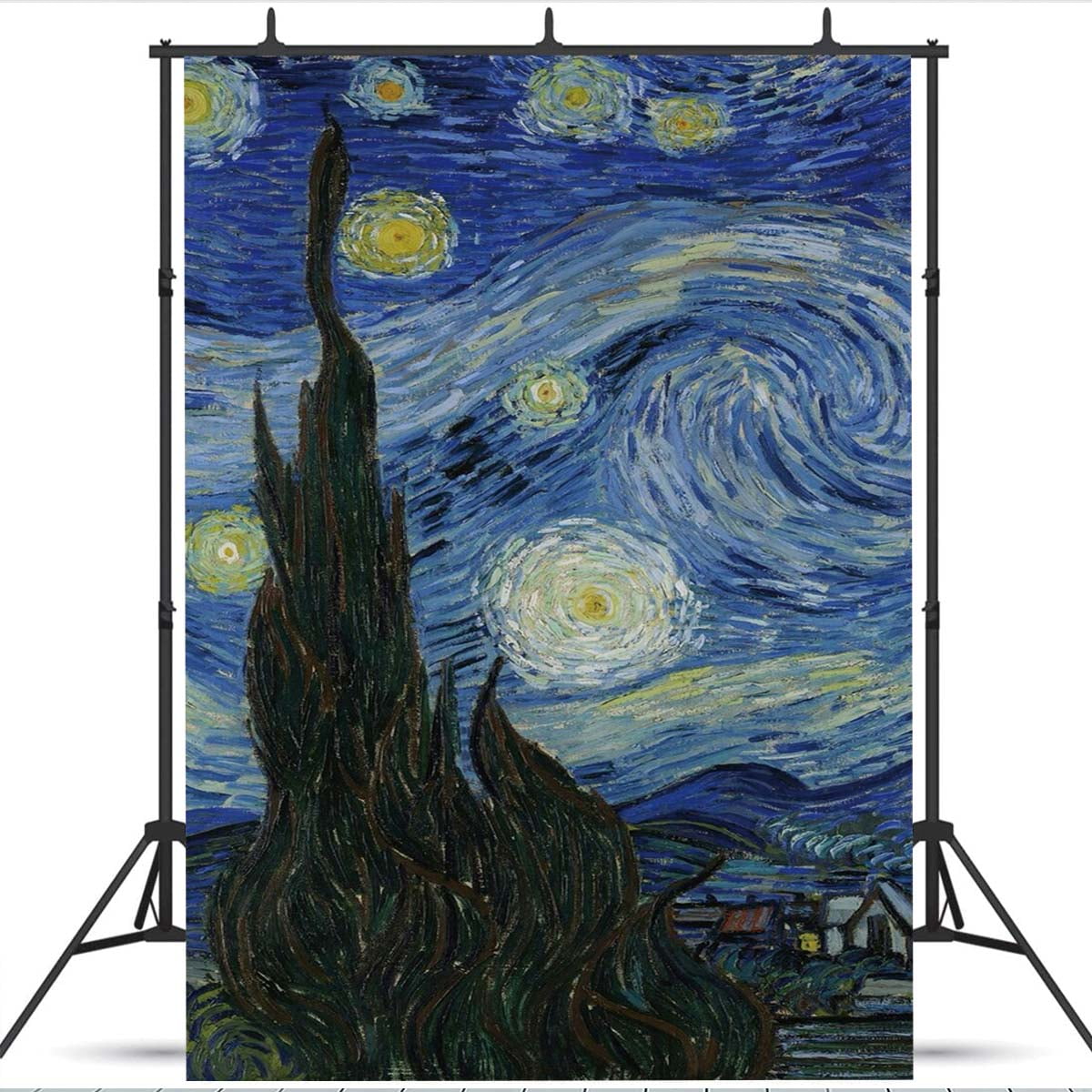 The Starry Night Vincent van Gogh Background school Wall Decor ...