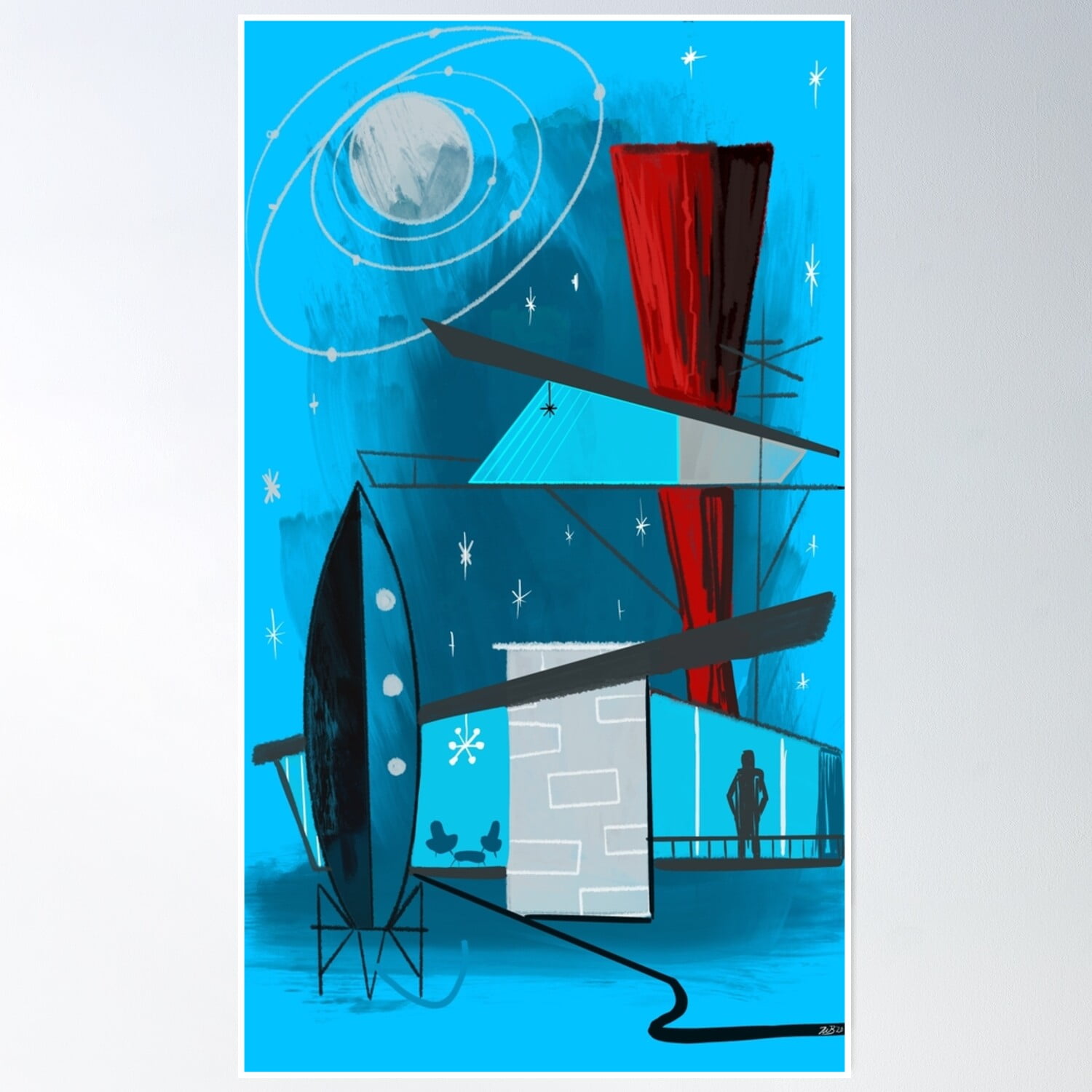 The Stars Are Bright On Gandymede Poster Wall Art, Modern Wall Decor ...