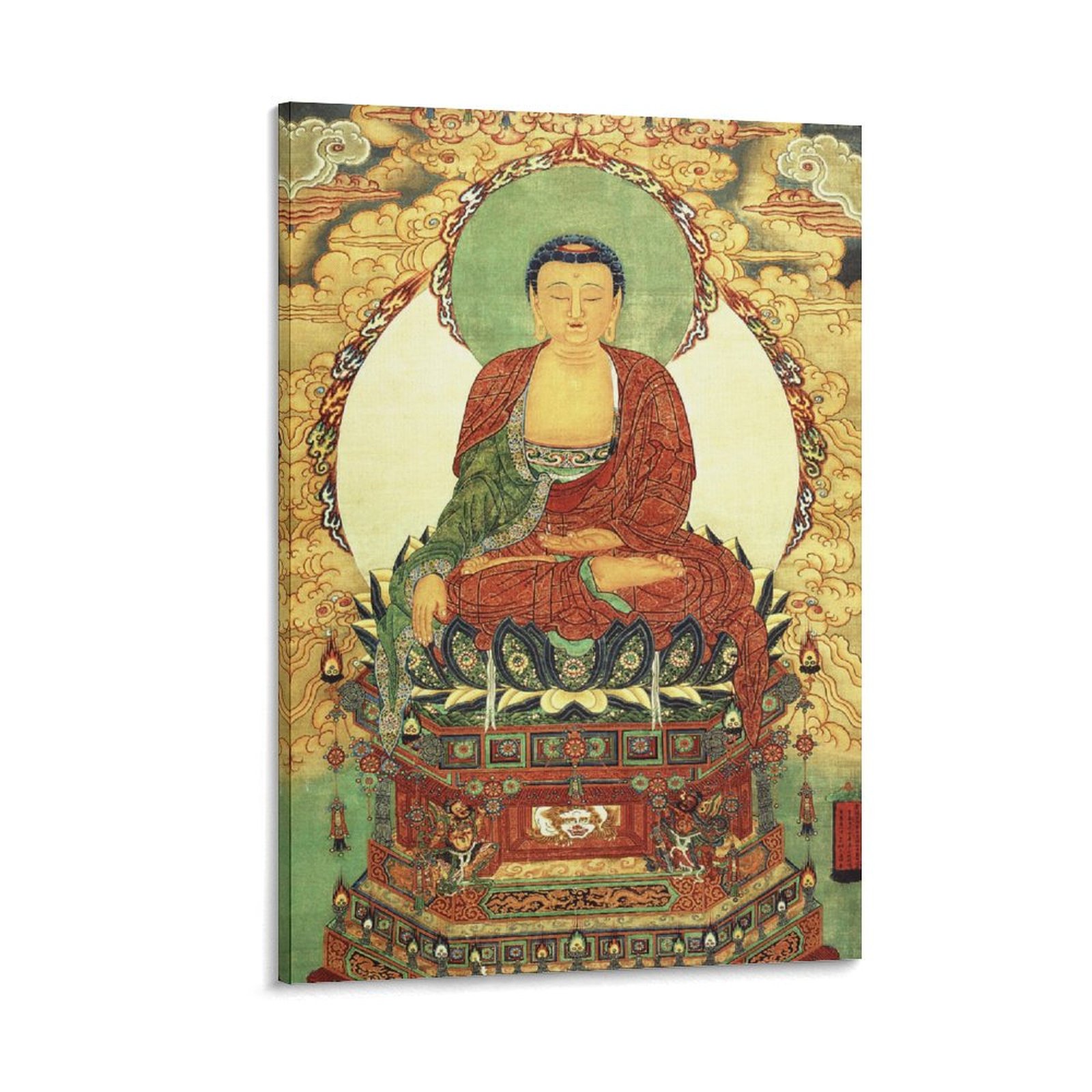 The Statue of Sakyamuni Buddha Poster Wall Art Poster Scroll Canvas ...