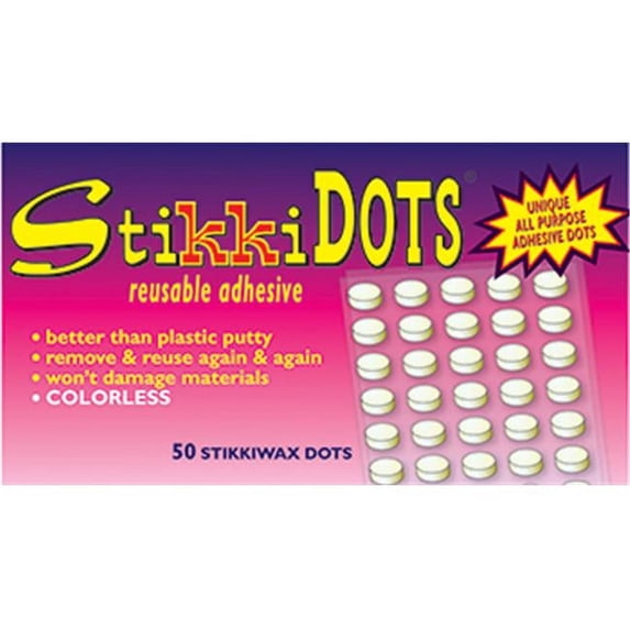 StikkiWorks Stikki Wax Dots, 50 Pack, Removable, Reusable Adhesive ...
