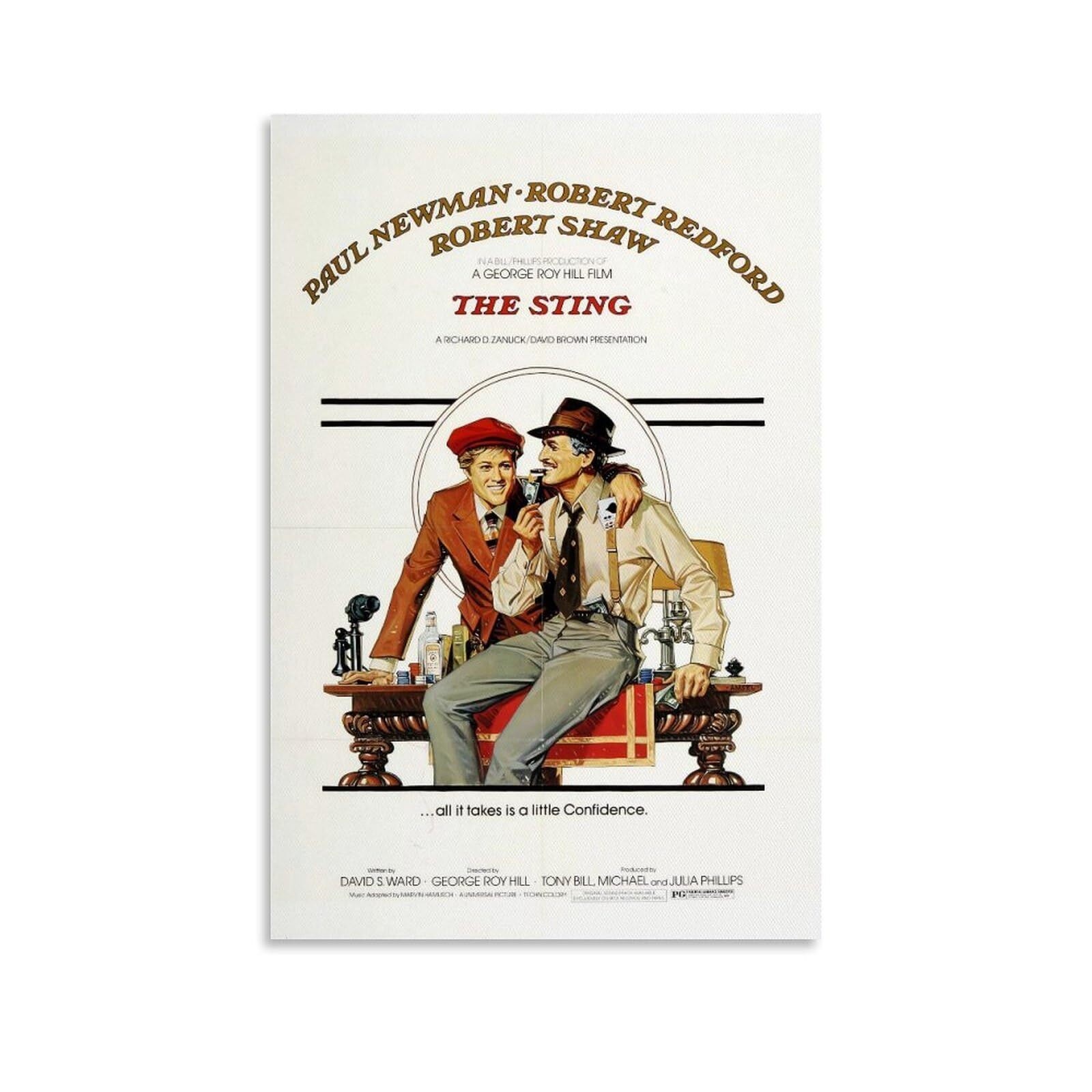 The Sting Film Vintage Classic Movie Posters Canvas Poster Oscar Movies ...