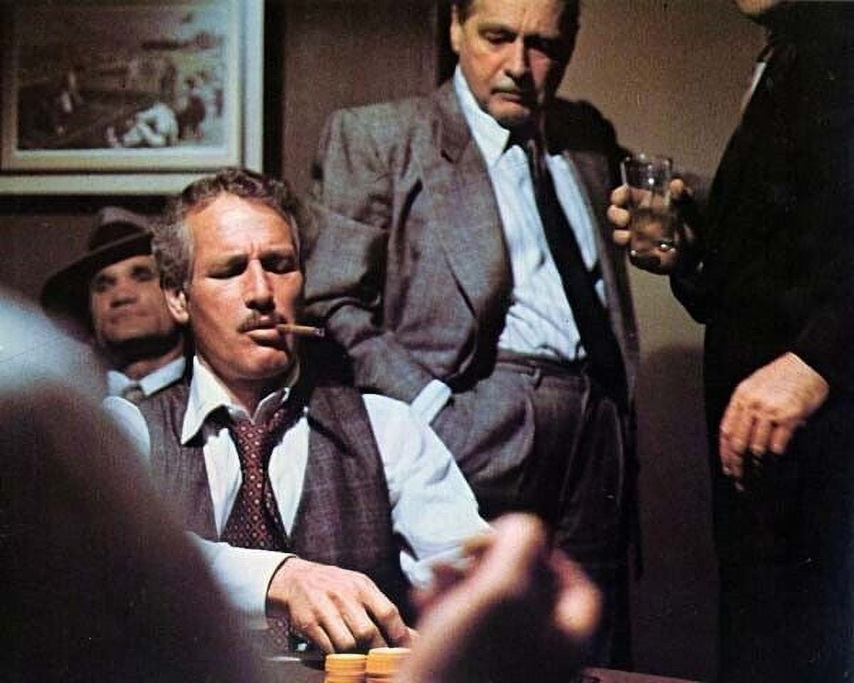 The Sting Paul Newman smoking cigar counting cash during card game 8x10 ...