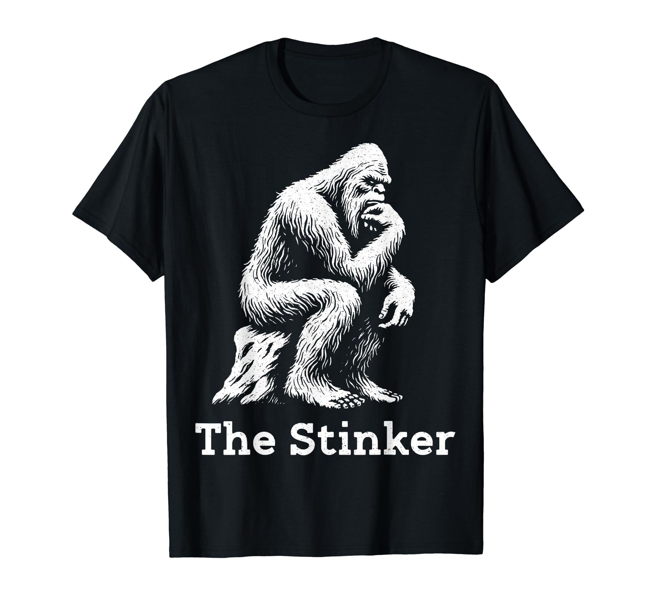 The Stinker Sasquatch Thinking – The Thinker Funny Bigfoot T-Shirt ...