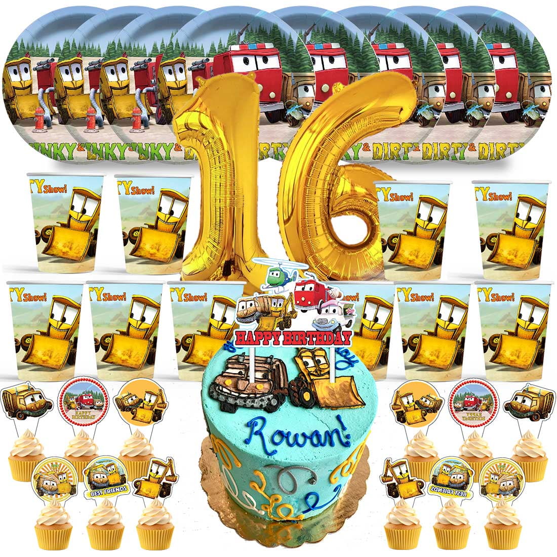 The Stinky and Dirty Show Birthday 16th Cups Party Supplies Plates Fans ...