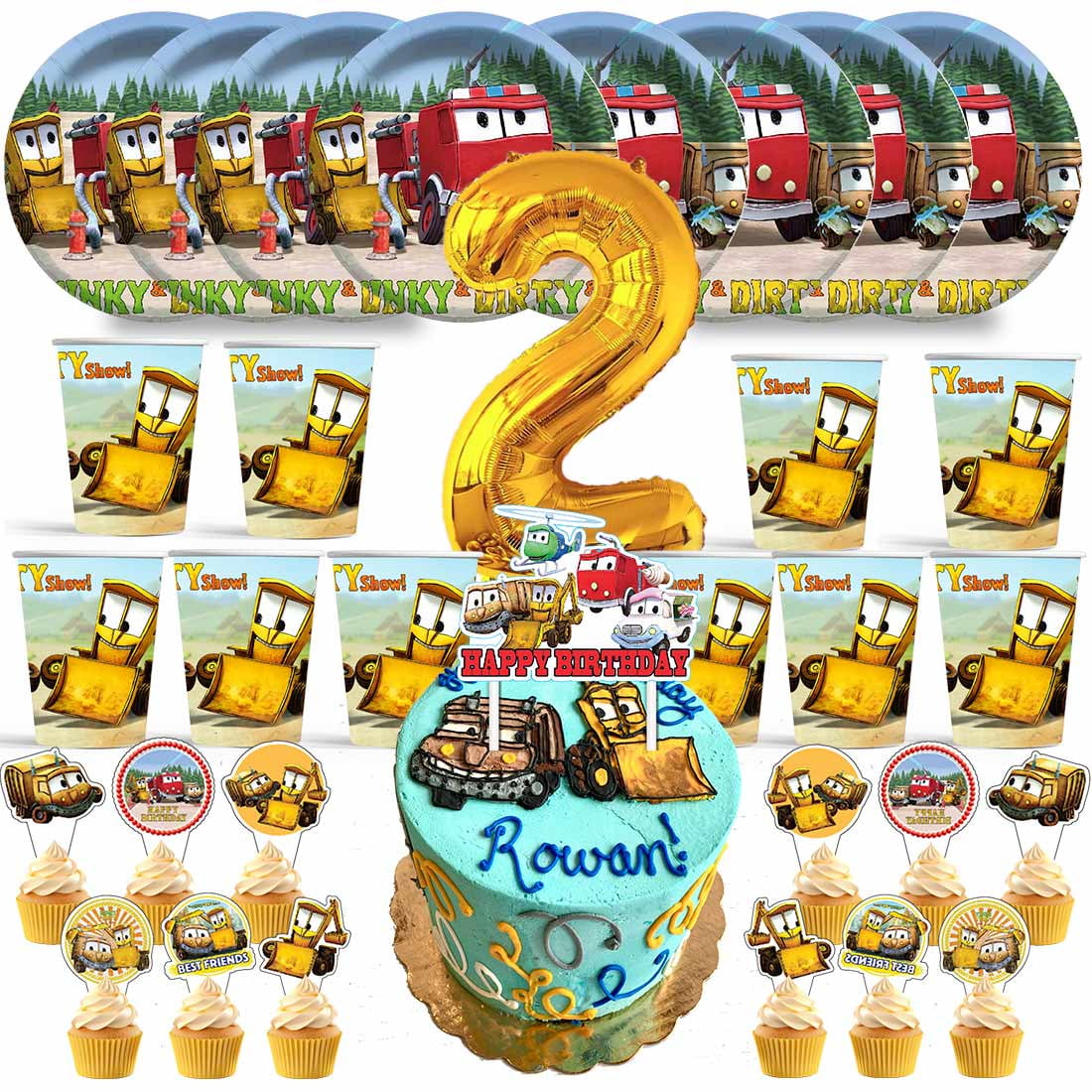 The Stinky and Dirty Show Birthday 2nd Cups Party Supplies Plates Fans ...