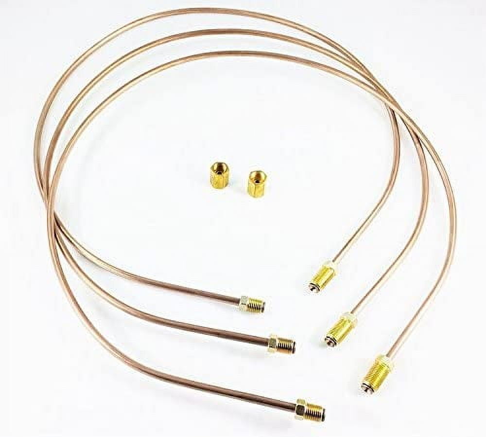 The Stop Shop 1/4 Inch Copper Nickel Brake Lines 48 Inches Long with ...