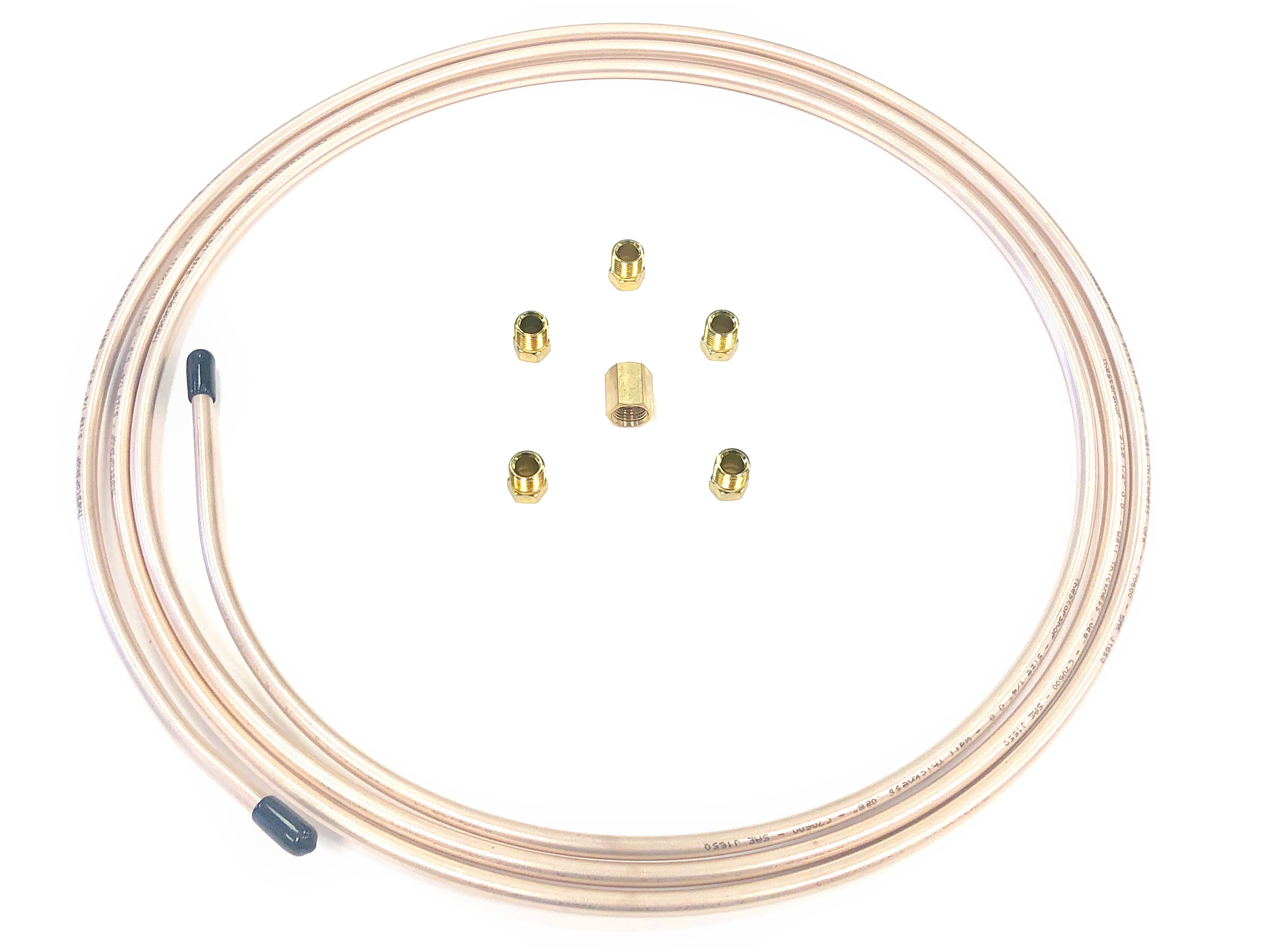 The Stop Shop 10 Ft Roll of 1/4" (.028" Wall) Copper/Cupronickel Brake ...