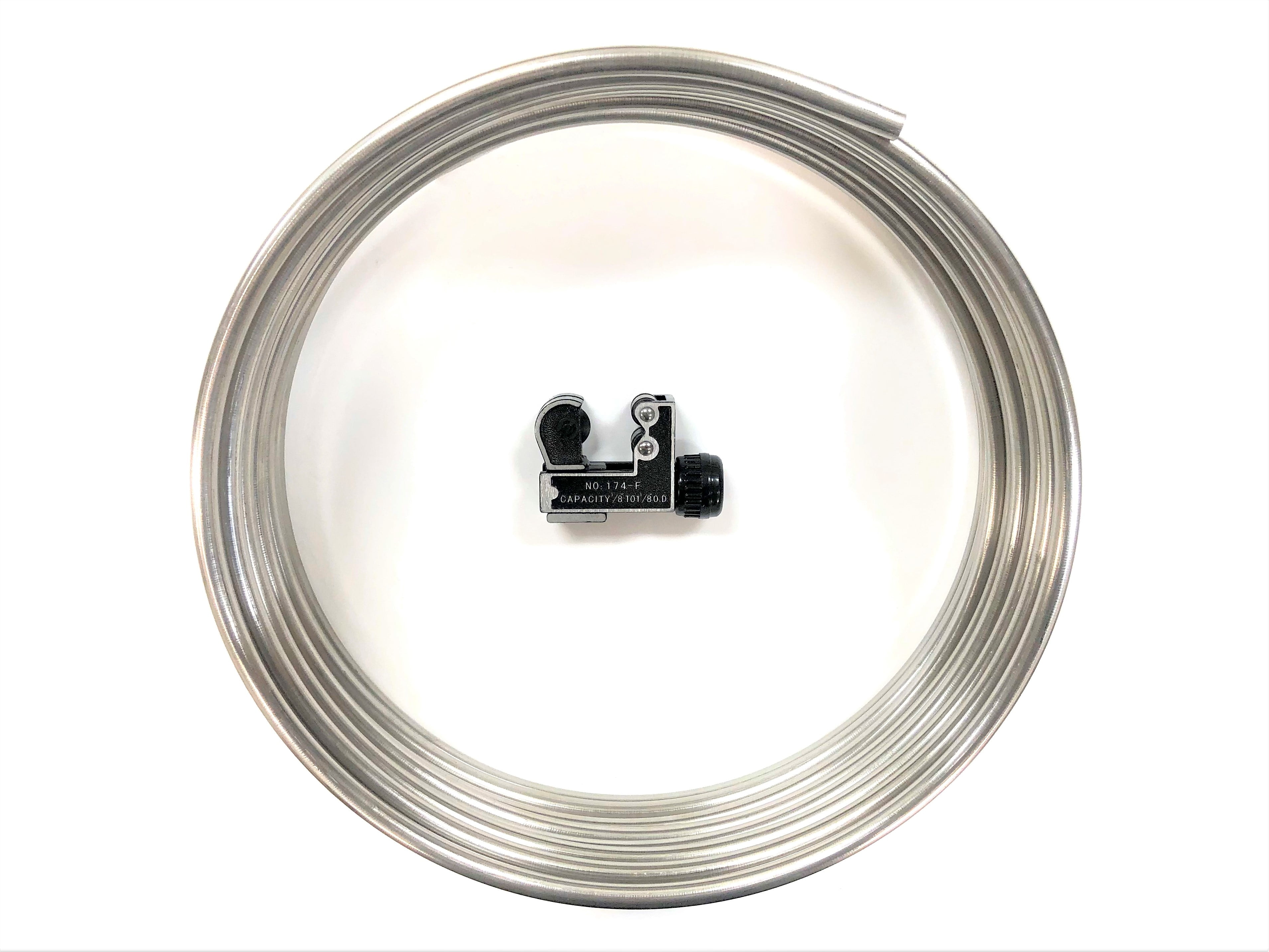 The Stop Shop 16 ft. Roll of Stainless steel 3/8" Fuel line tubing w ...