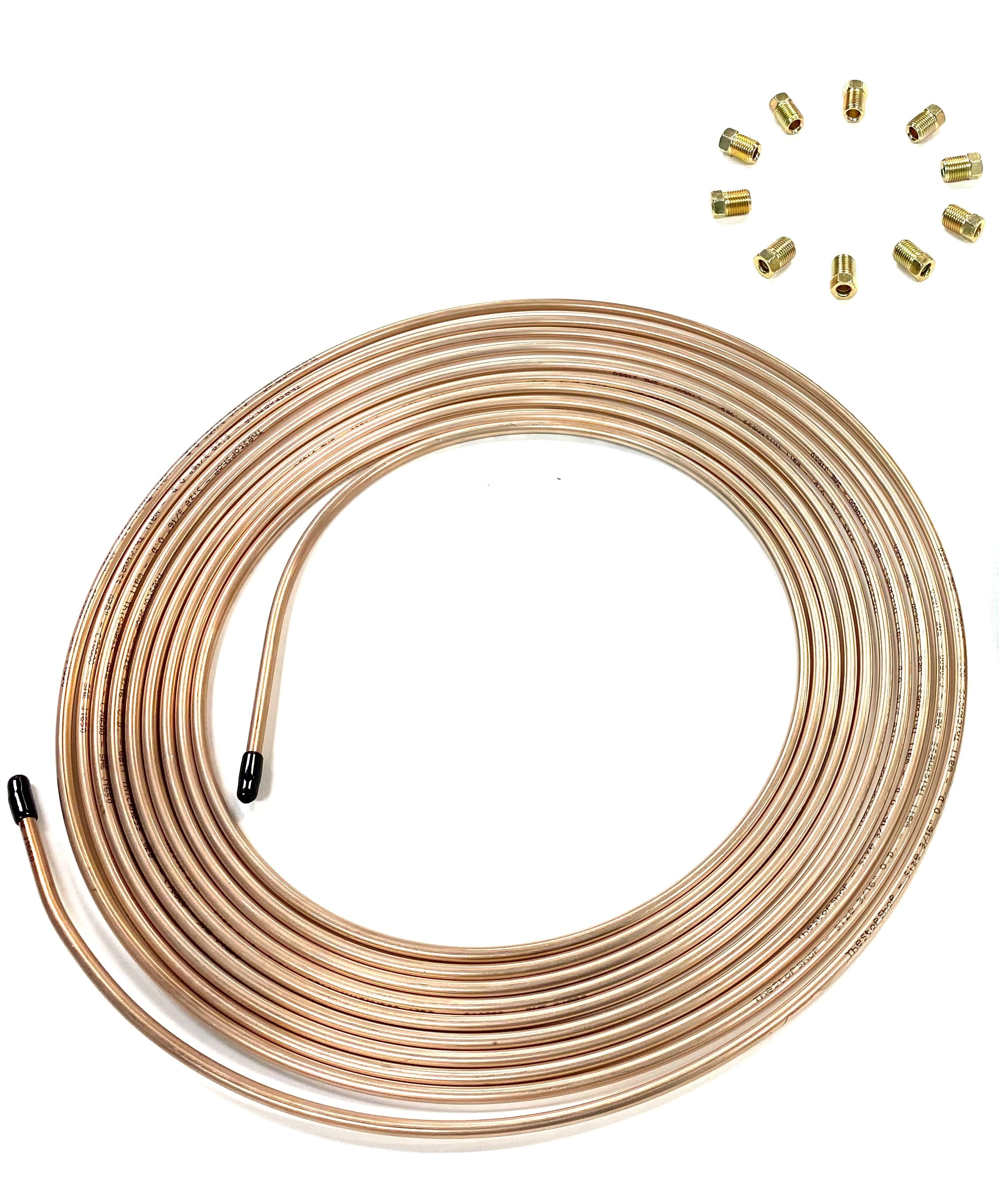 The Stop Shop 25 ft. Copper Nickel 3/16" Brake Line Tubing w/metric ...