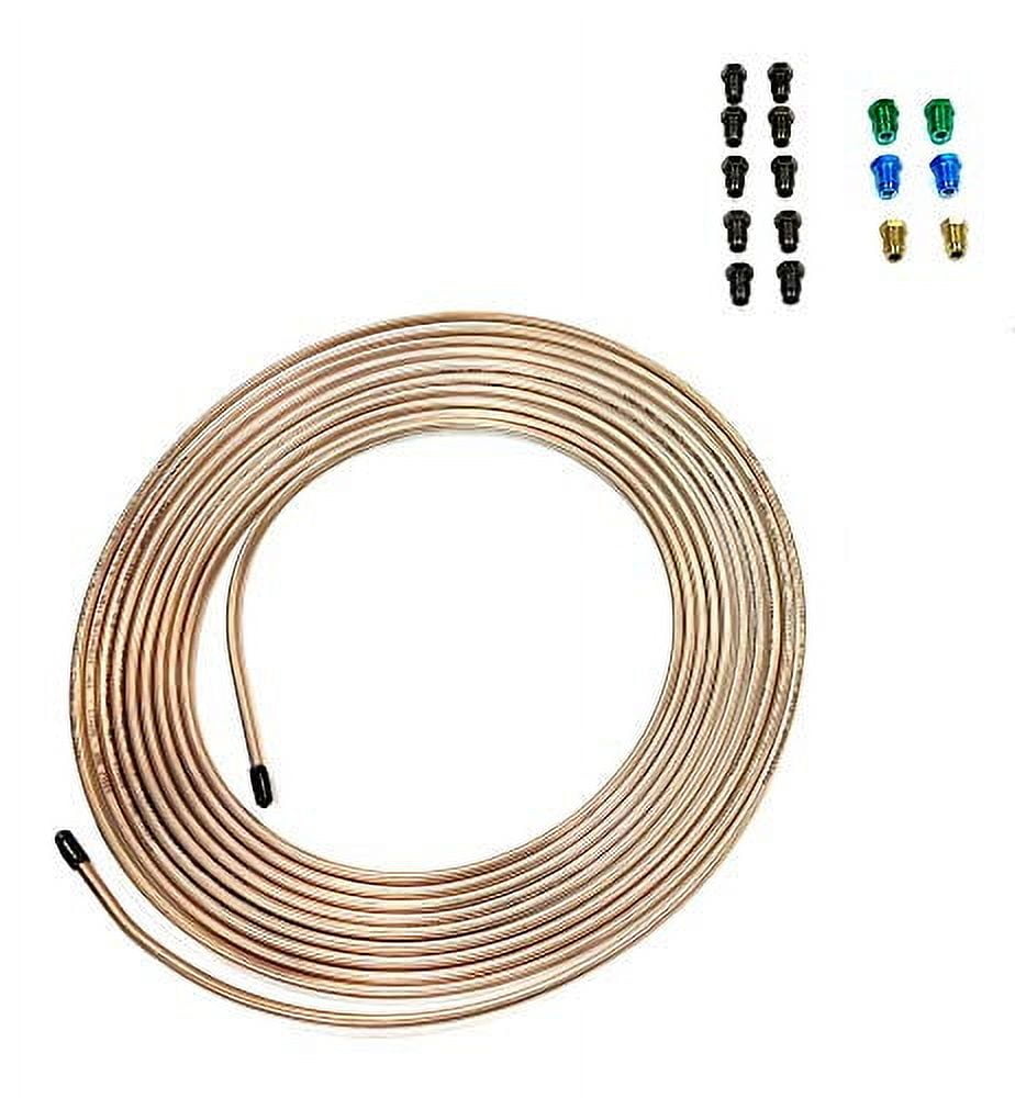The Stop Shop 25 ft. Copper Nickel 3/16" Brake Line Tubing w/metric ...