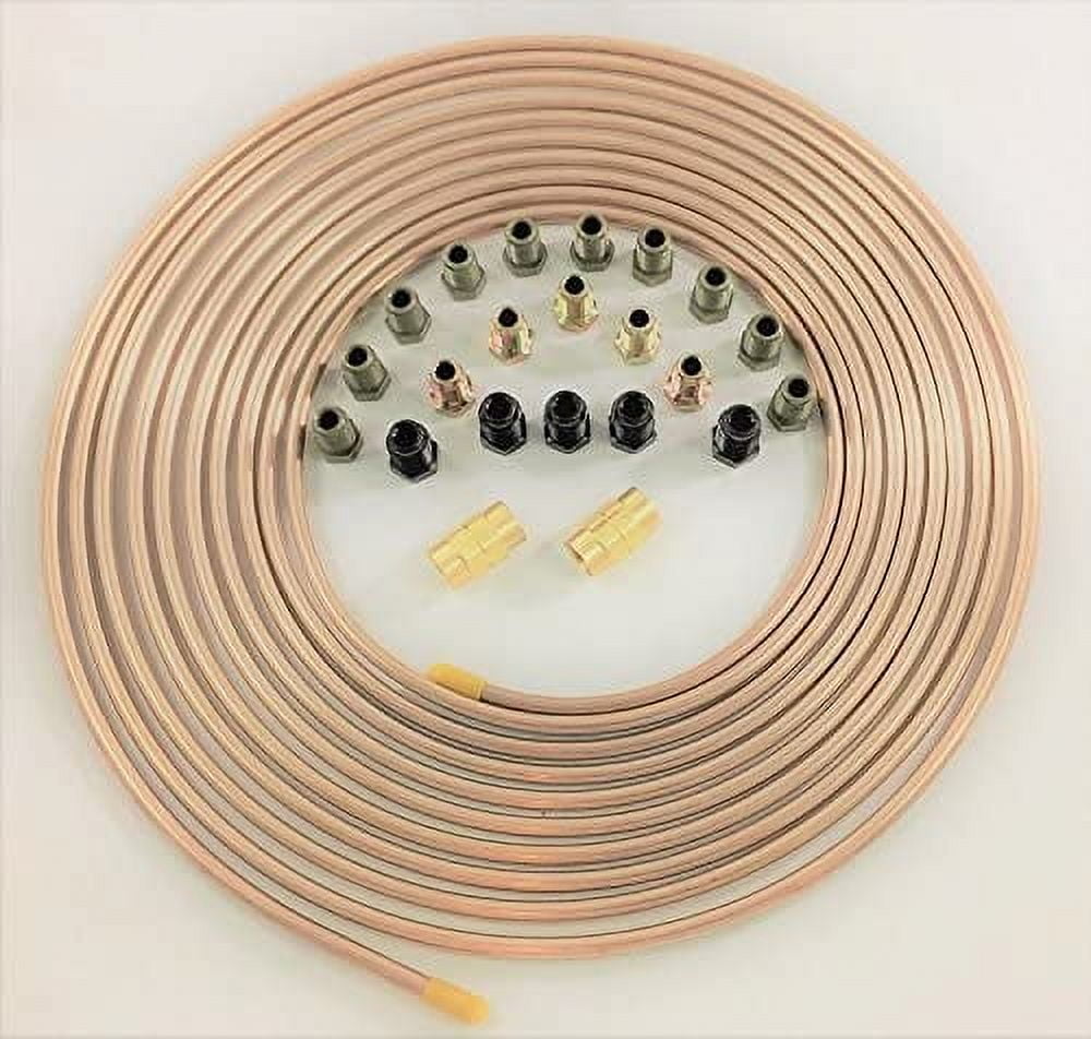 The Stop Shop 25 ft. Copper Nickel 6mm Brake Line Tubing w/metric brake ...