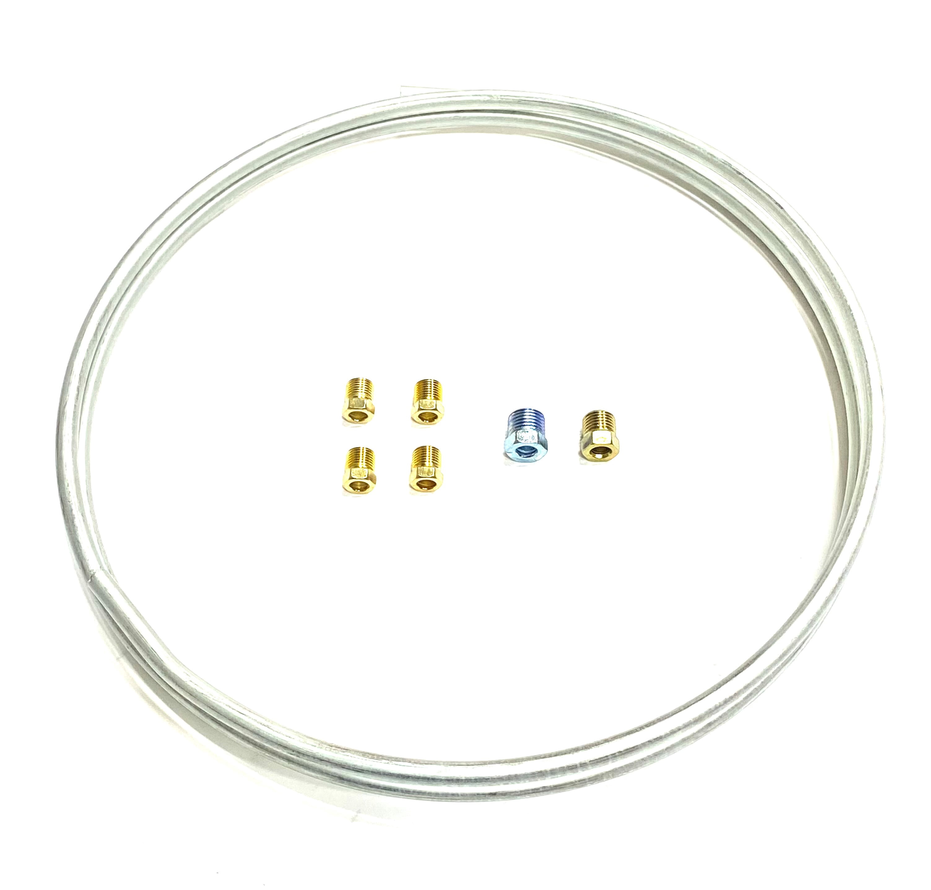 The Stop Shop 8 Foot Coil Of 1/4 Inch Brake Line Kit - Steel Roll With ...