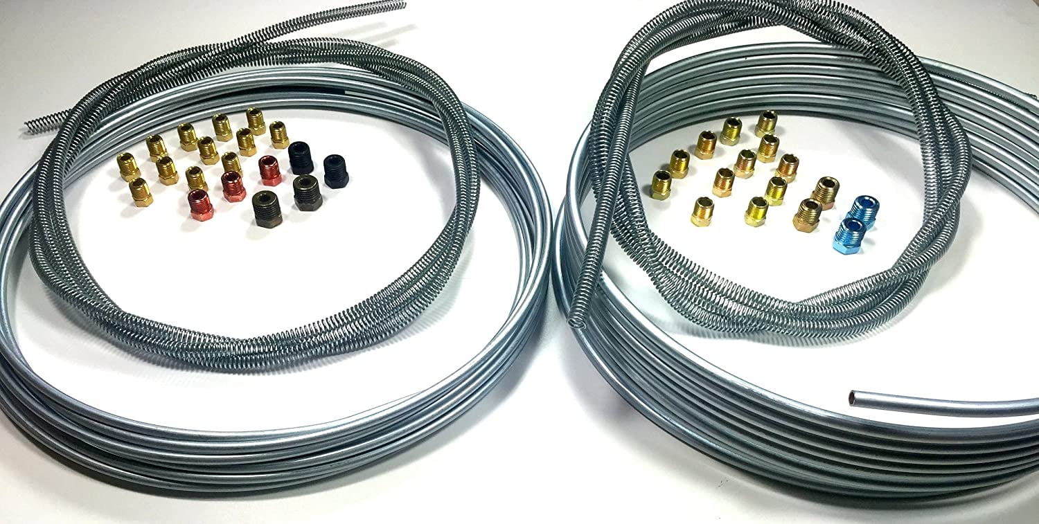 The Stop Shop Complete 25' Rolls 3/16 & 1/4 inch Brake Line Kit WITH ...