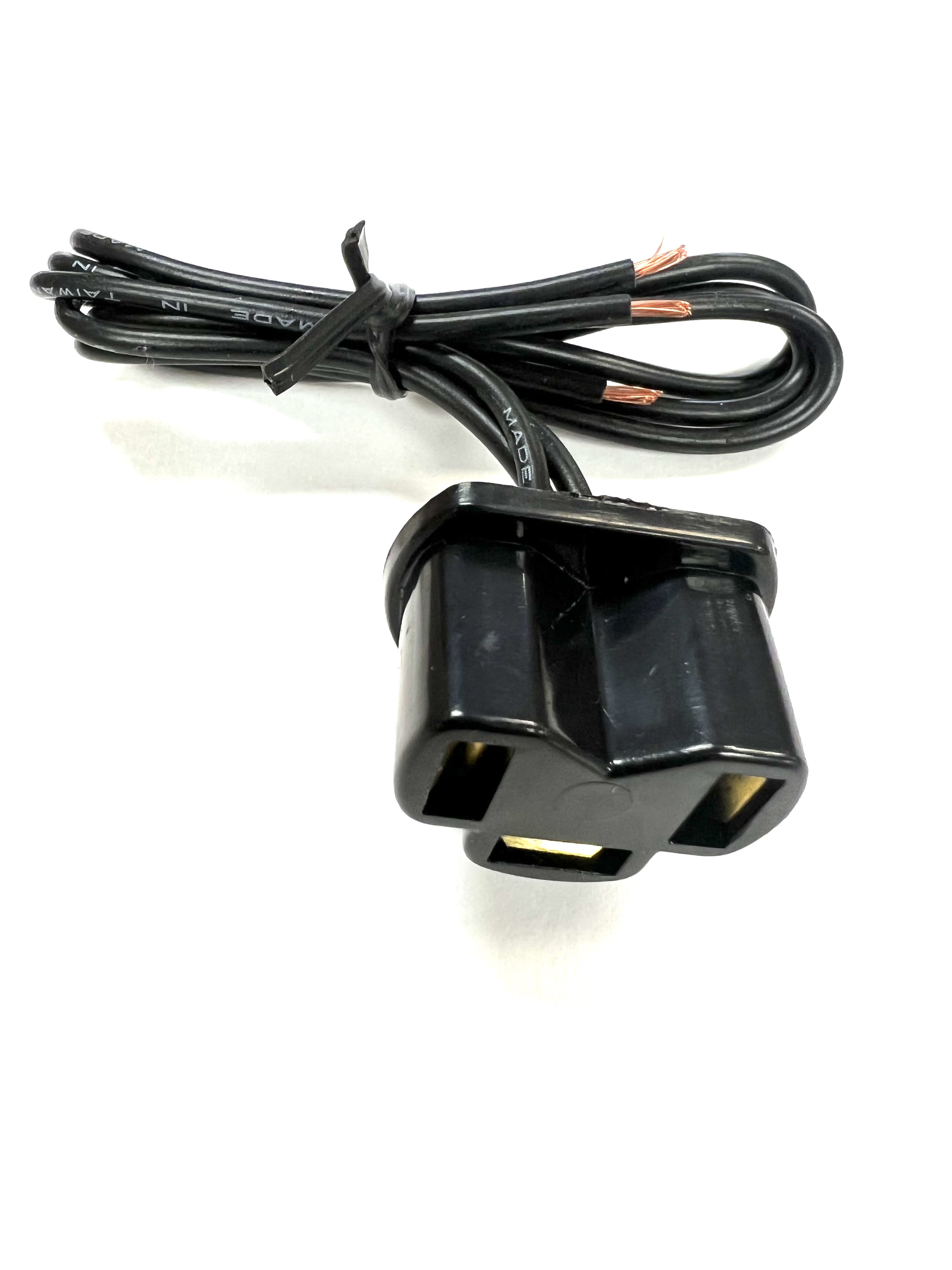 The Stop Shop Front Headlight Wiring Harness Connector Plug, 3 Prong ...