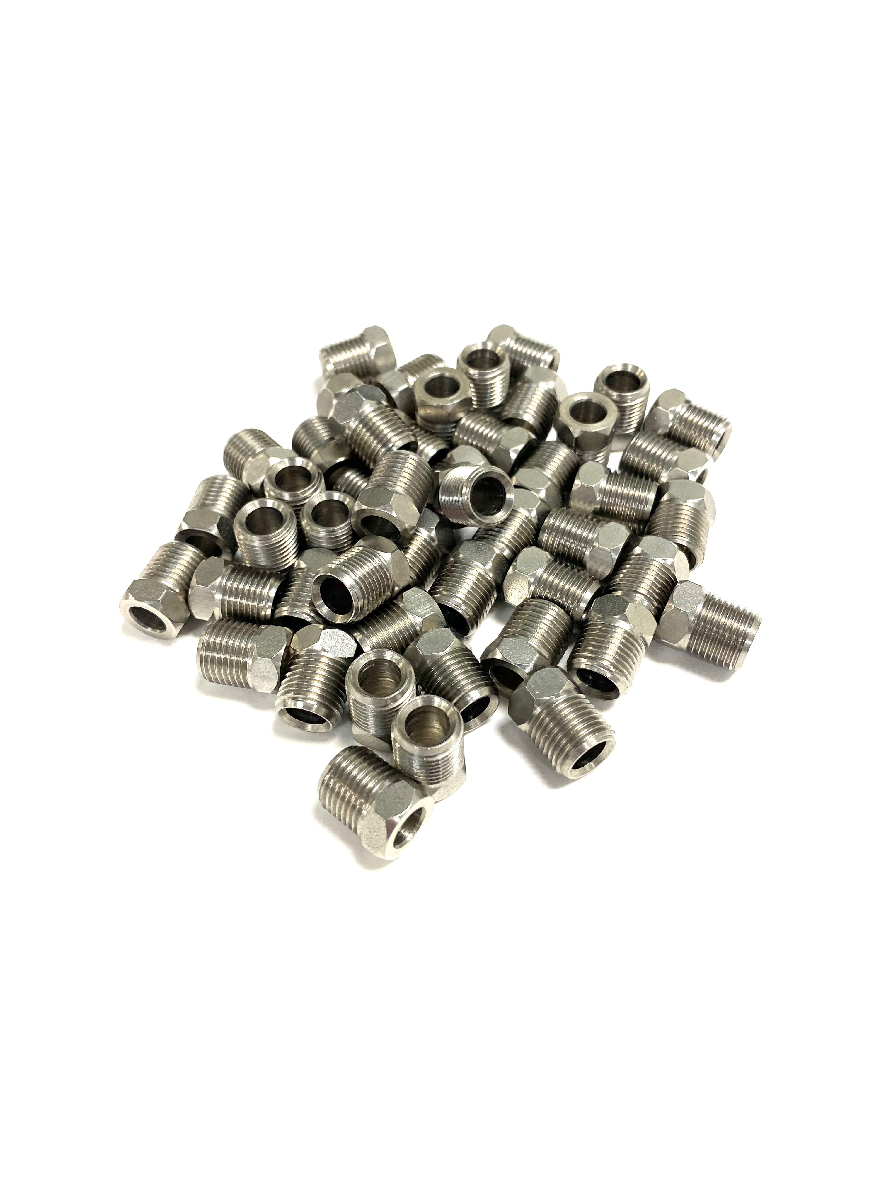 The Stop Shop Inverted Flare Stainless Steel Brake Line Fittings For 3/ ...