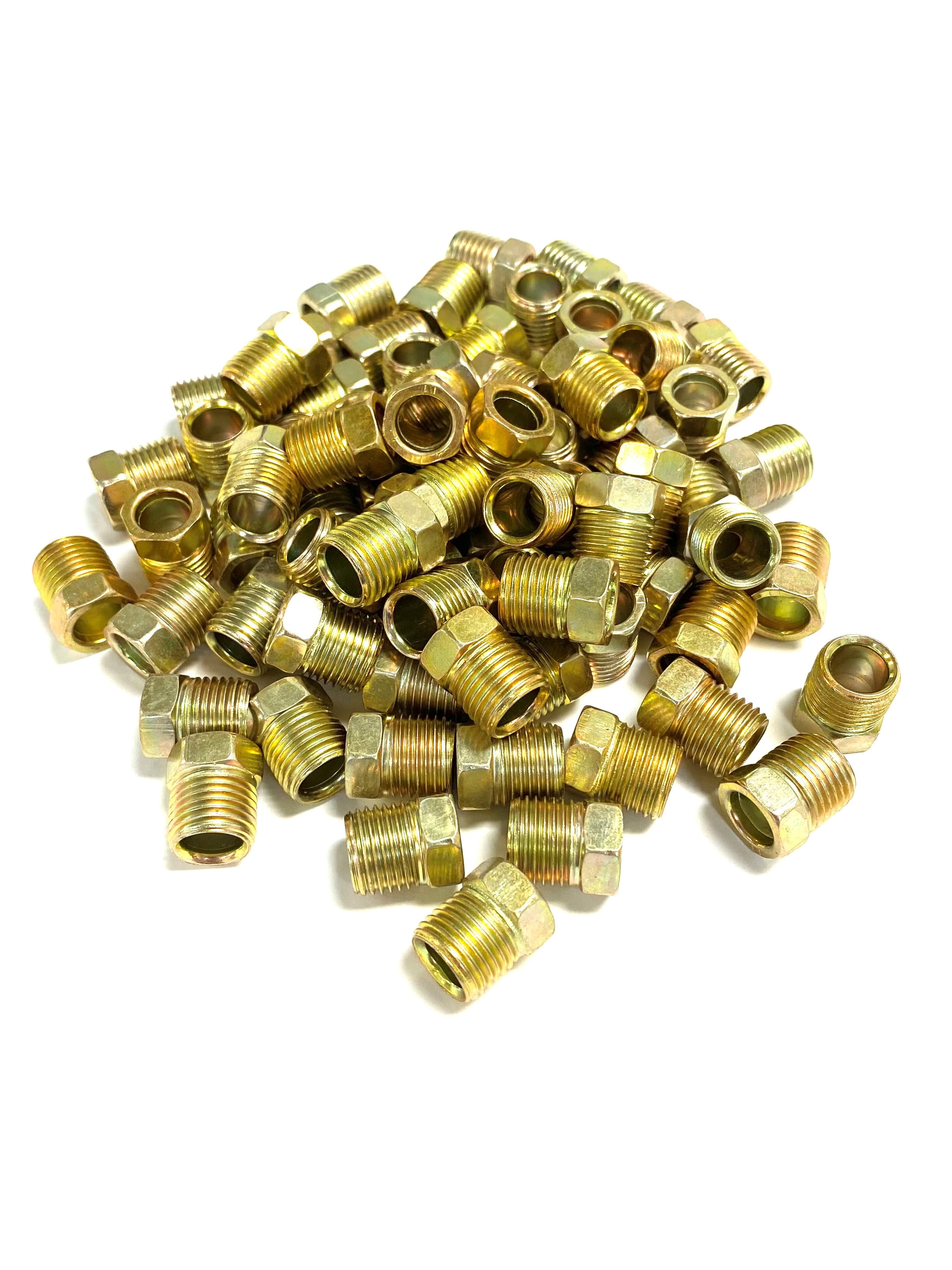 The Stop Shop Inverted Flare Steel Tube Nuts For 5/16 Inch Tube, 1/2 ...
