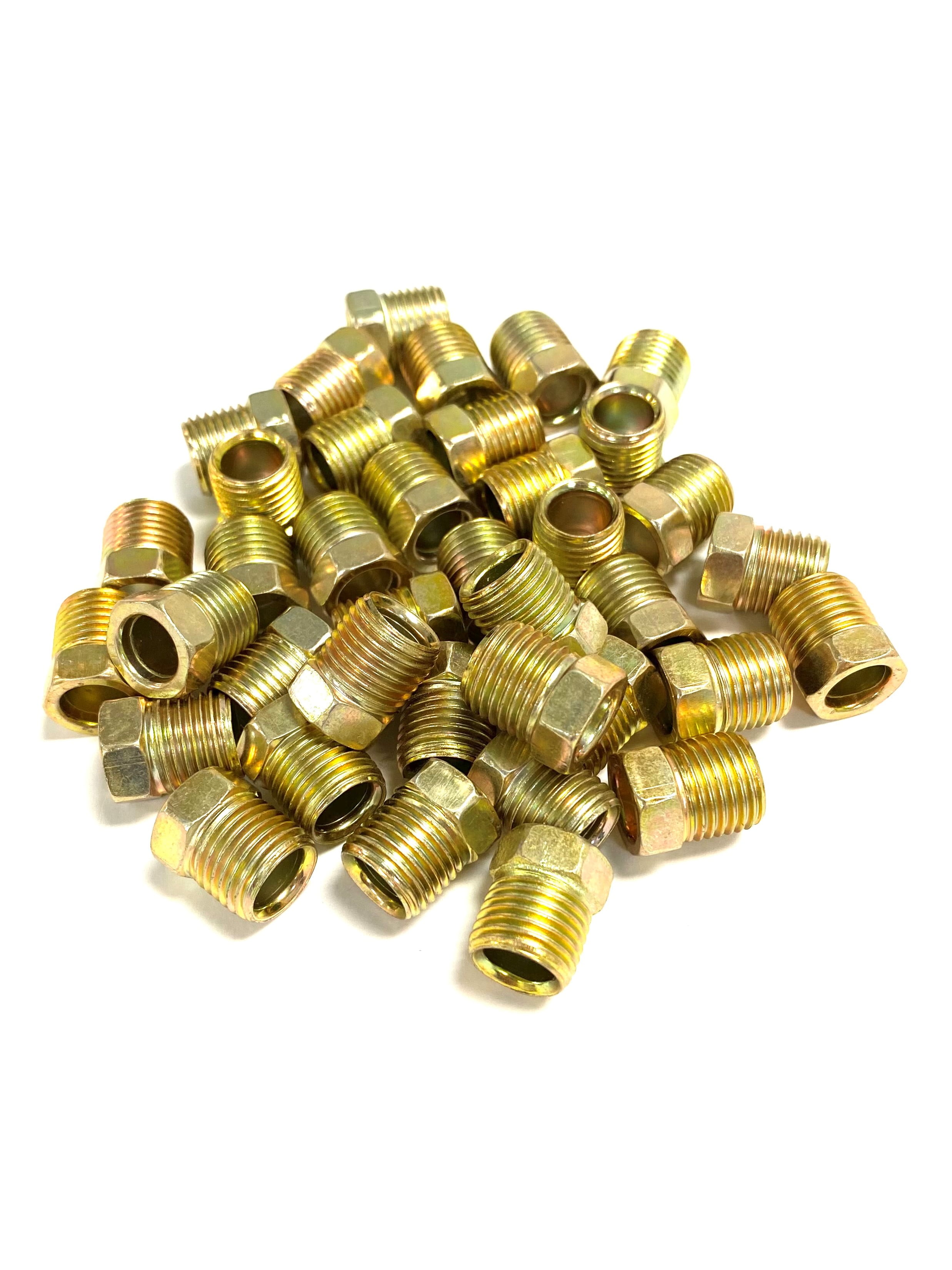 The Stop Shop Inverted Flare Steel Tube Nuts For 5/16 Inch Tube, 1/2 ...