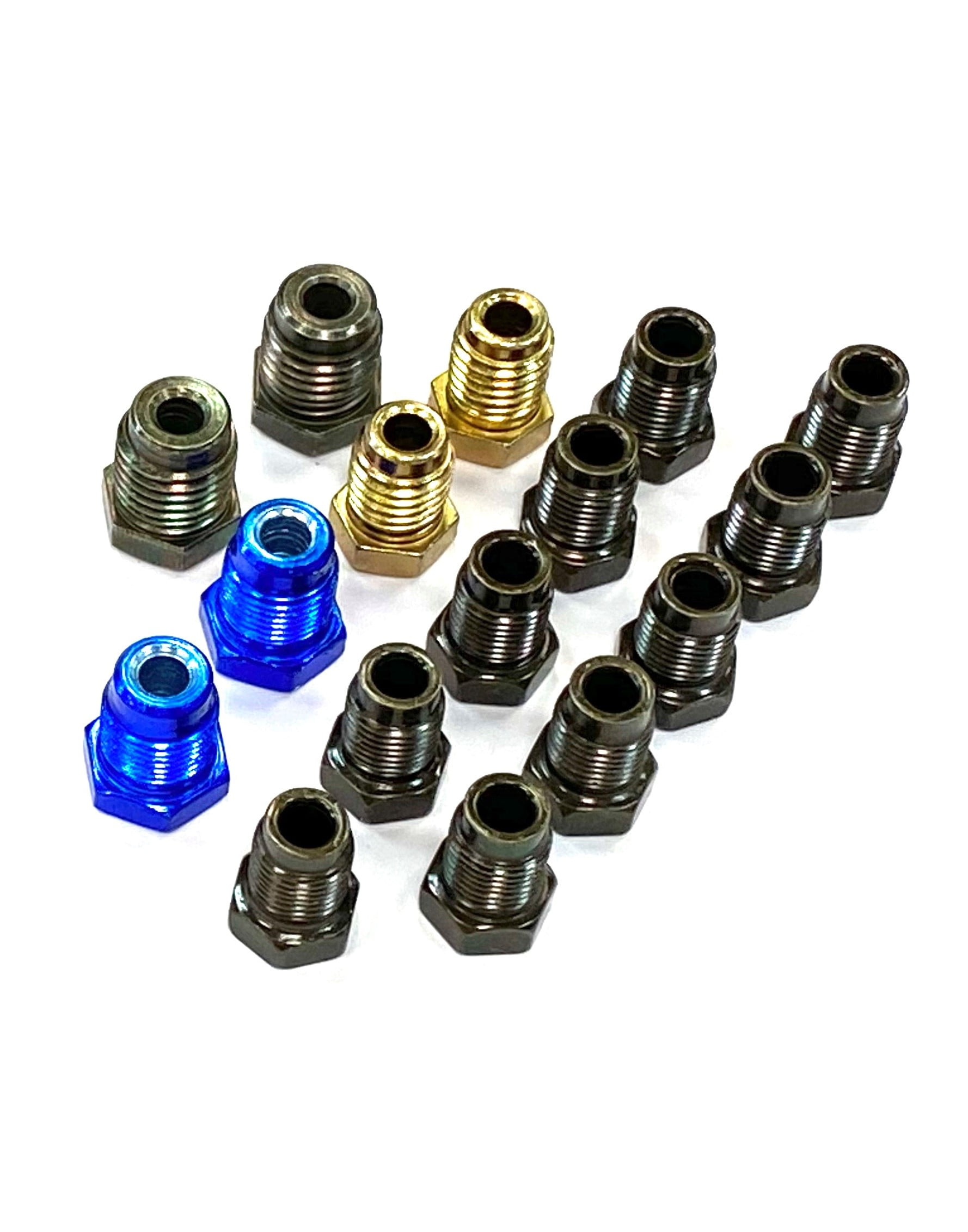 The Stop Shop Metric Brake Line Fitting Kit for 3/16" Tube. (ISO/Bubble ...
