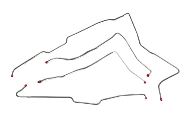 The Stop Shop - Prebent Stainless Power Front Brake Line Kit 1982-86 ...
