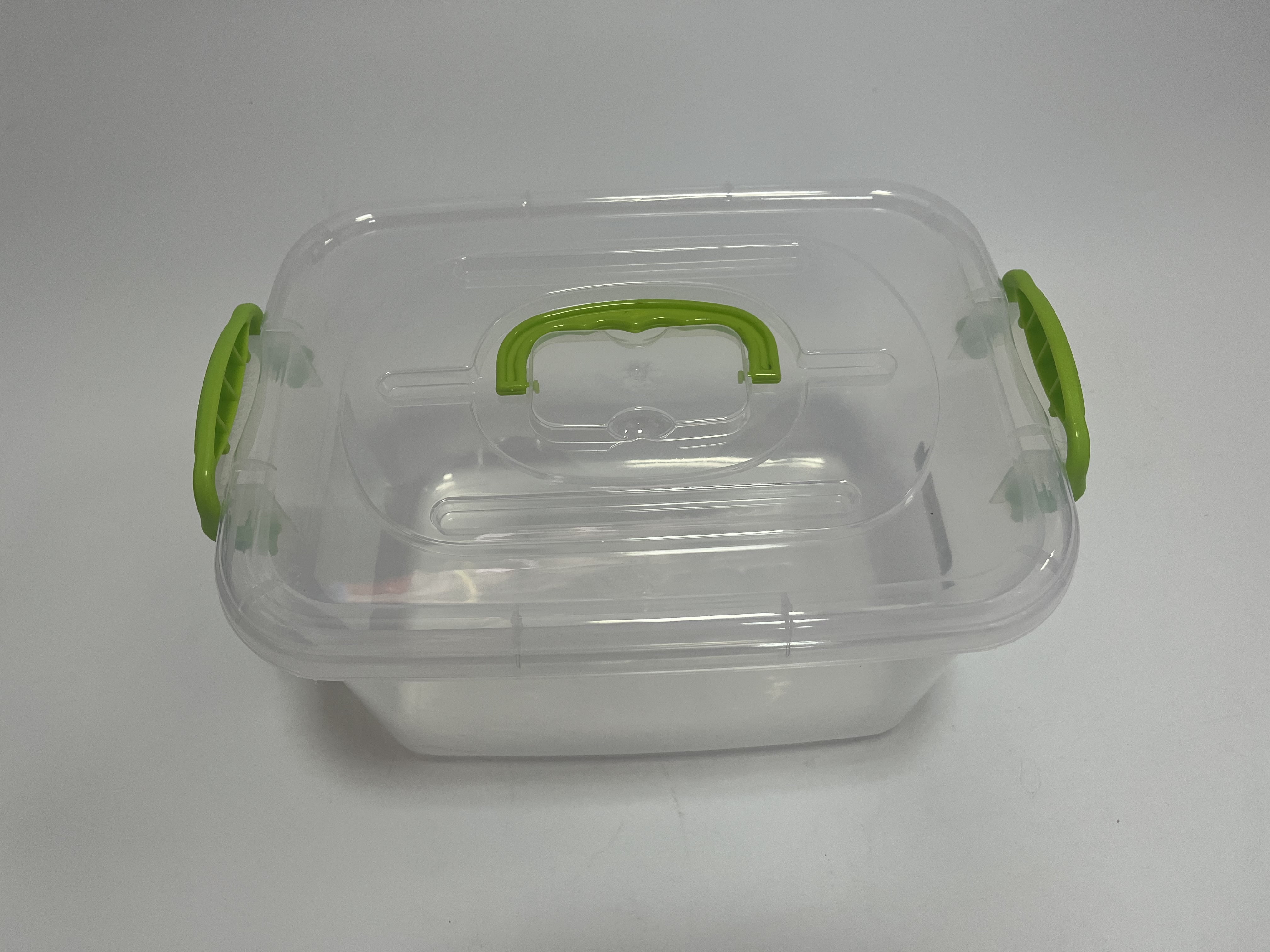 Clear 12L Plastic Storage Box with Snap-on Orange Lid for Adults and ...