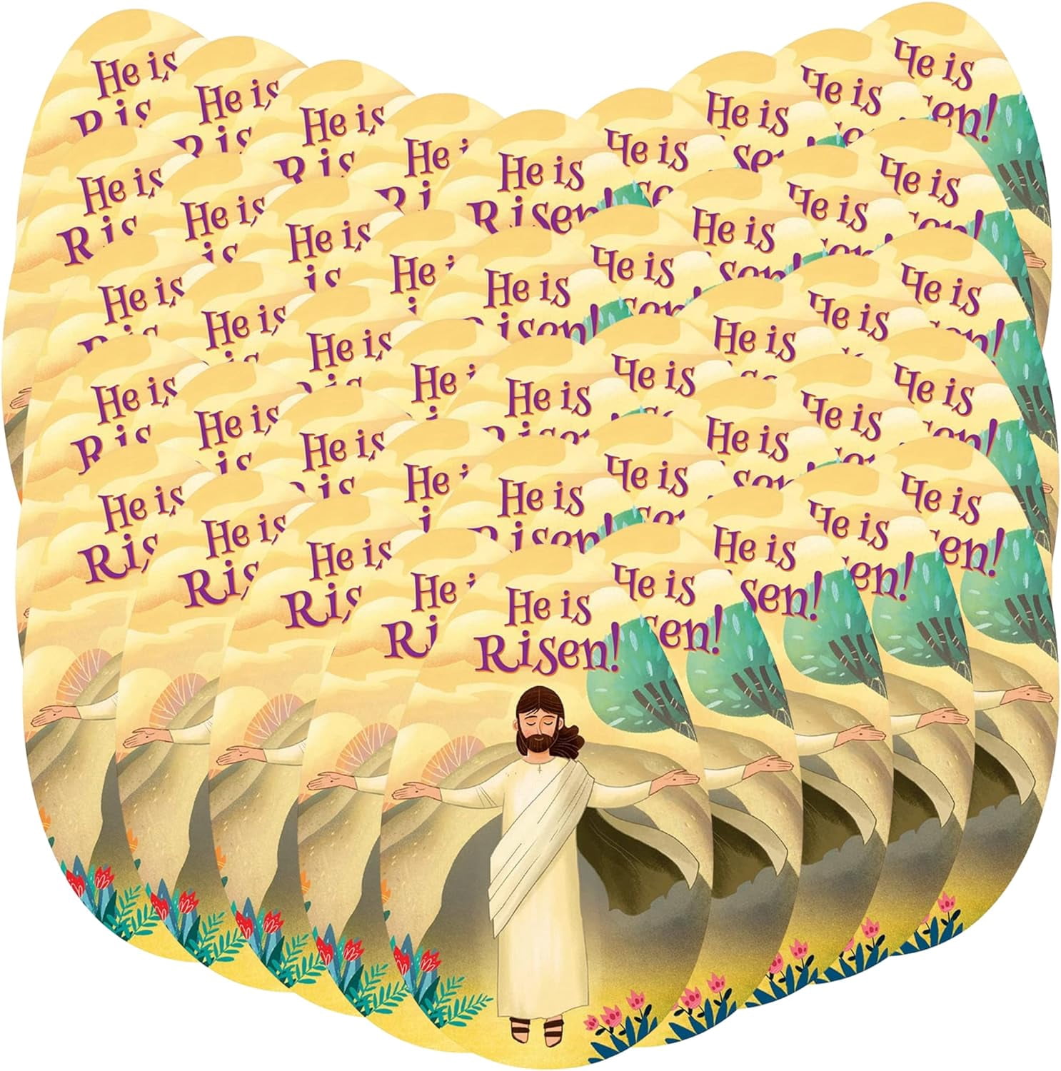 The Story of Easter Prayer Cards for Catholic Kids Learning, Egg-Shaped ...