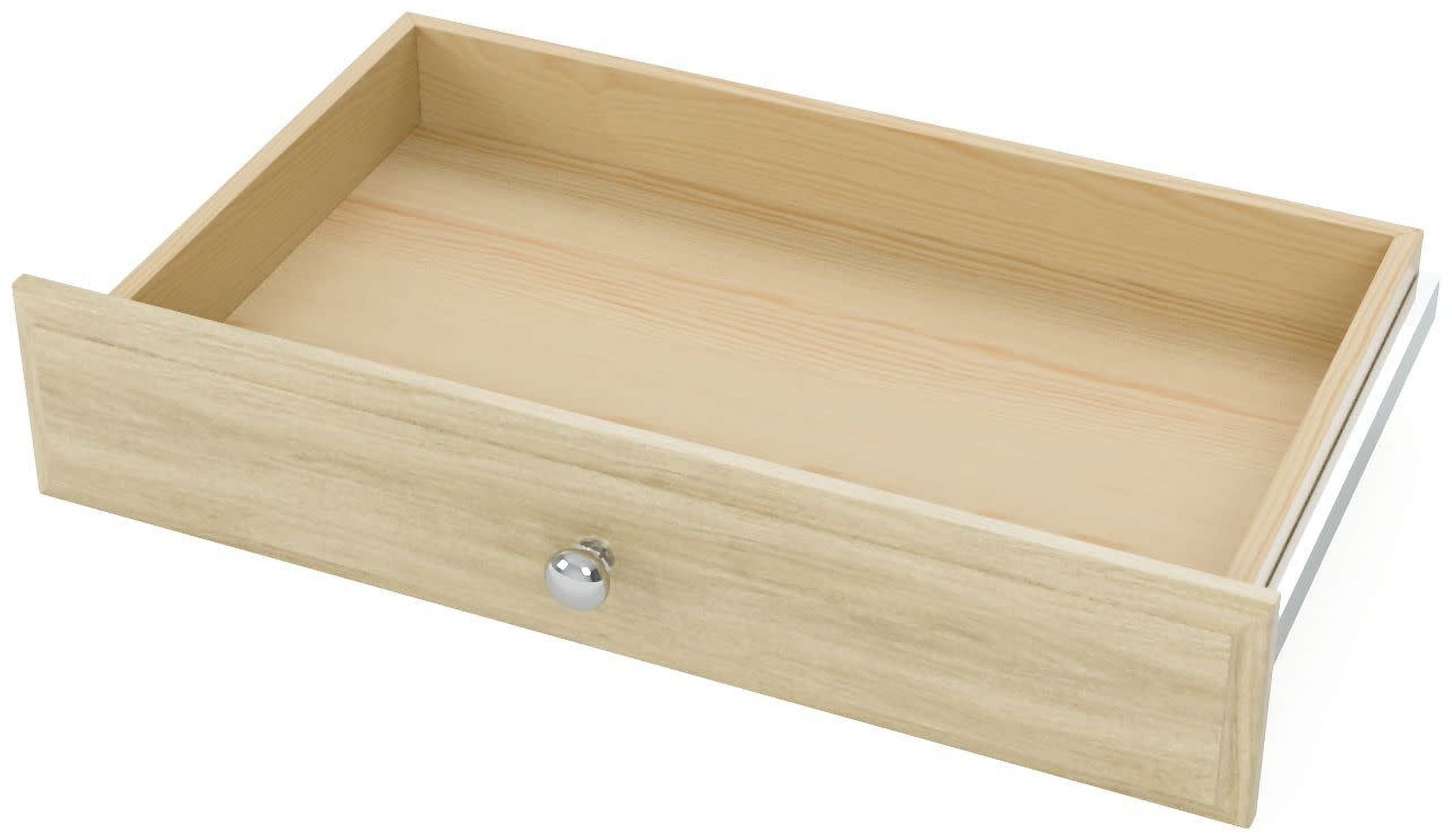 The Stow RD04-MJON 4 x 24 x 14 in. Tall Deluxe Drawer for Closet, Honey ...