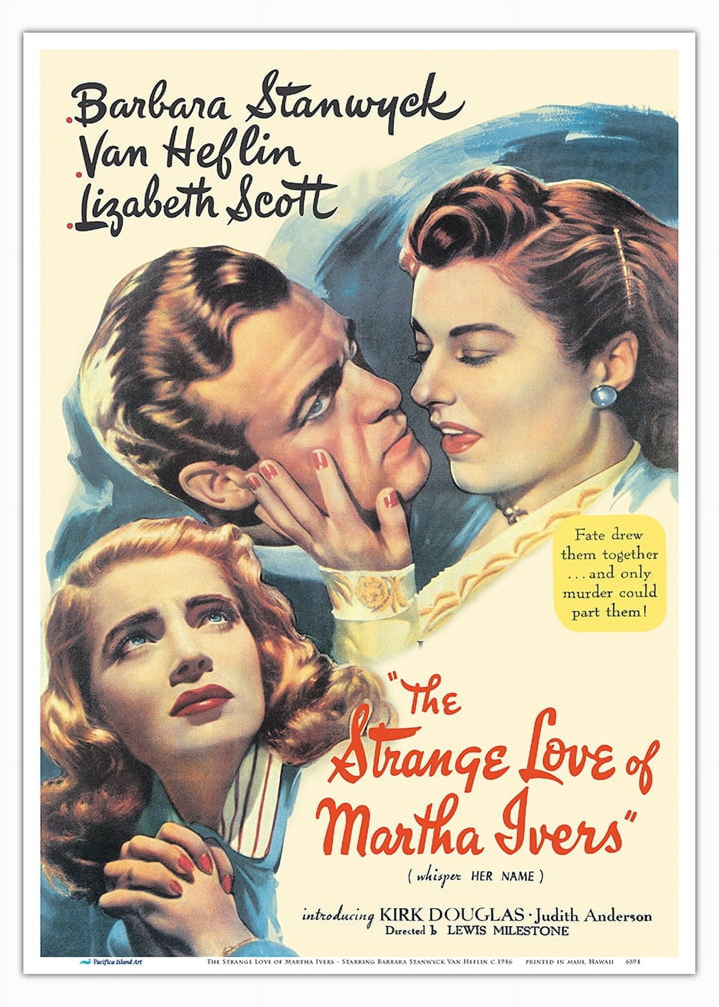 The Strange Love of Martha Ivers - Starring Barbara Stanwyck Van Heflin Lizabeth Scott - Vintage ...