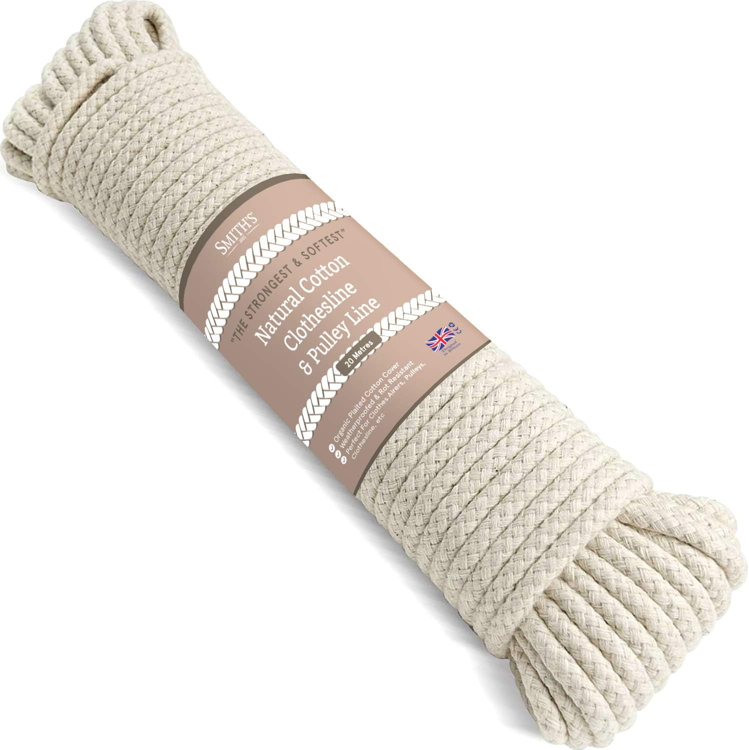 “The Strongest” Natural Cotton Clothesline Pulley by Smith’s® | 10m ...