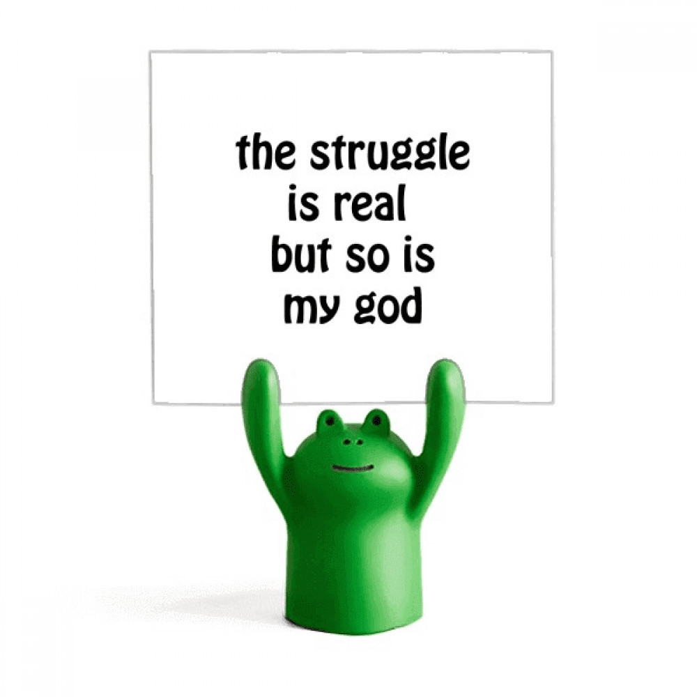 The Struggle Is Real Quotes Memo Holder Cartoon Animal Frog Stand ...