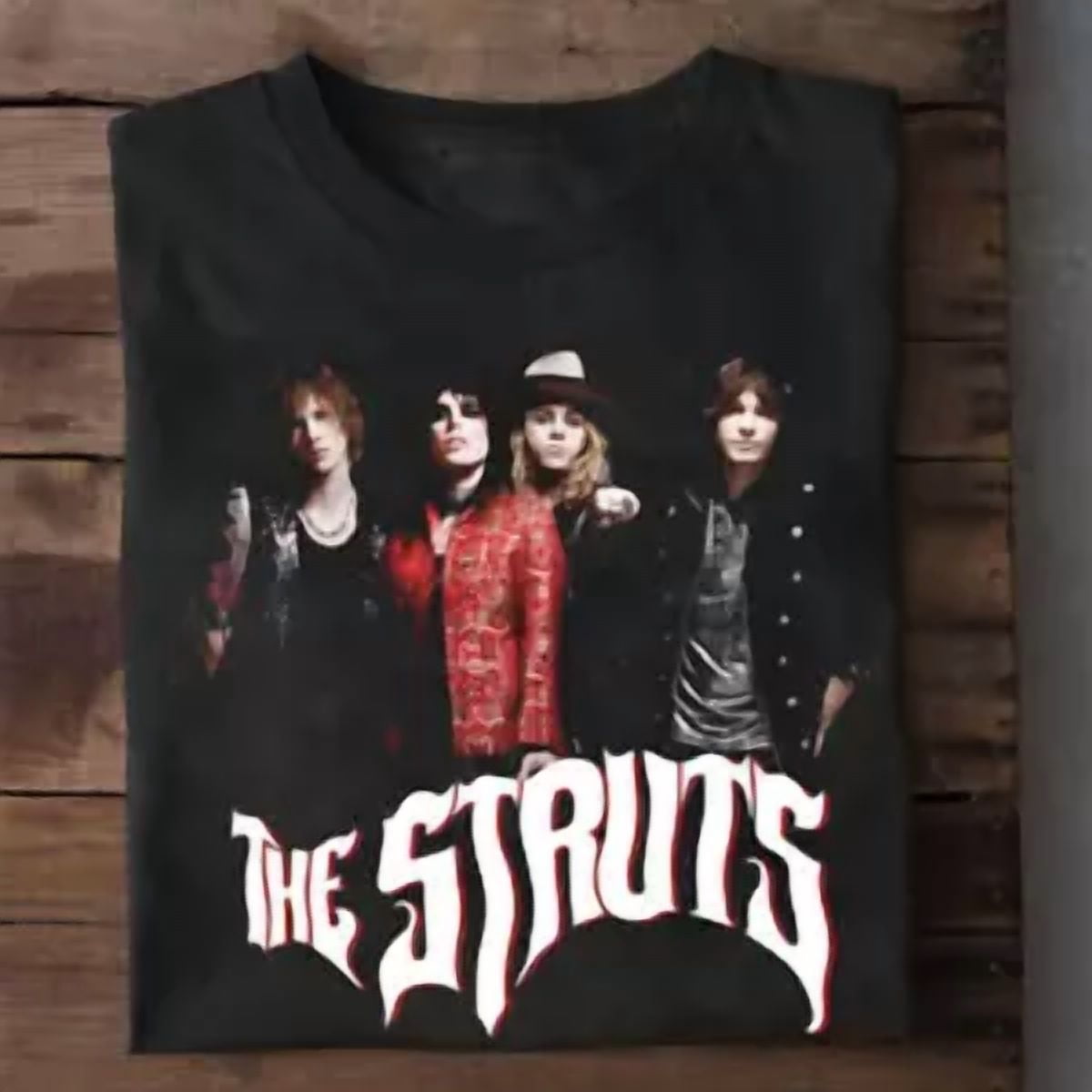 The Struts Member Gift For Fan Black All Size Cotton Black T-Shirt ...