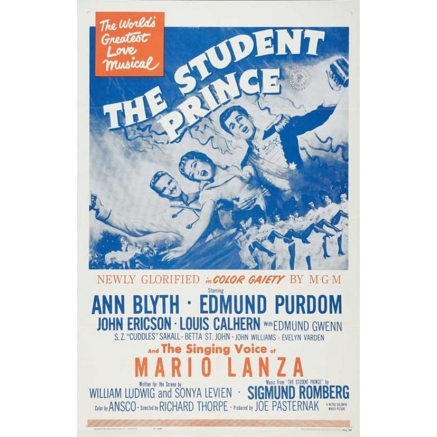 The Student Prince Movie Poster Print (27 x 40) - Walmart.com
