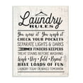 The Stupell Home Decor Collection Black on White Washed Texture Laundry Rules Typography with ...
