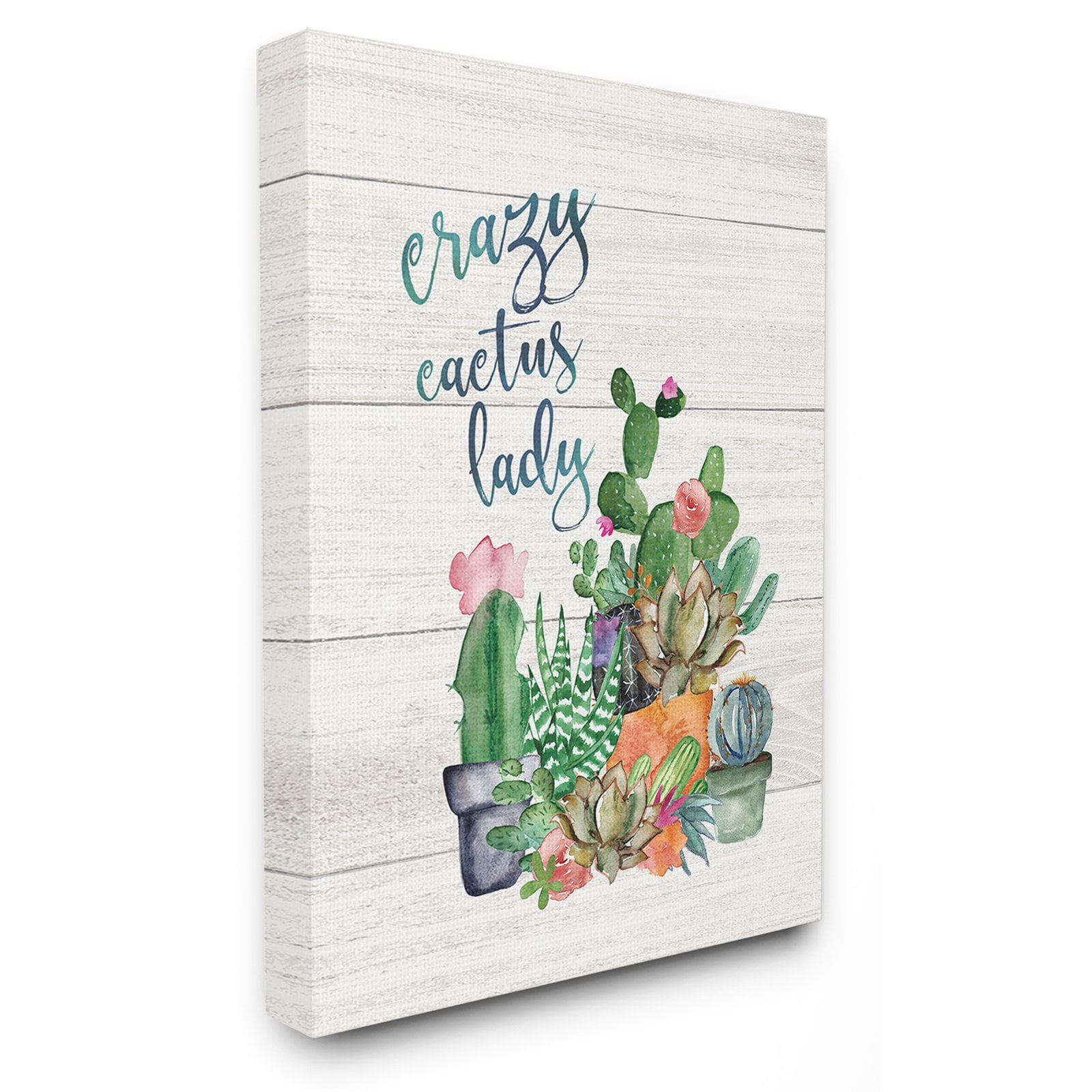 The Stupell Home Decor Collection Crazy Cactus Lady Wall Art - Walmart.com