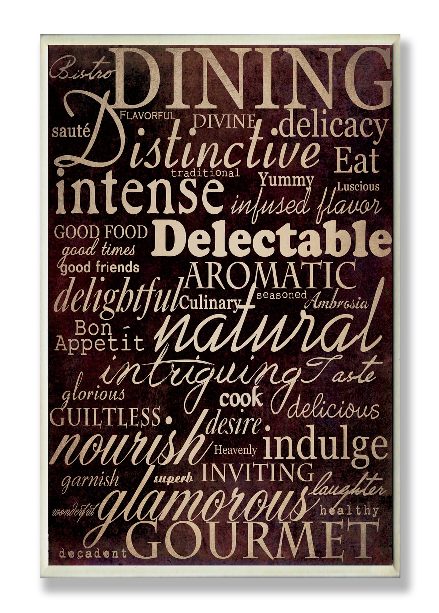 Stupell Industries Dining Words Kitchen Wall Plaque Art, 12.5 x 18.5 ...