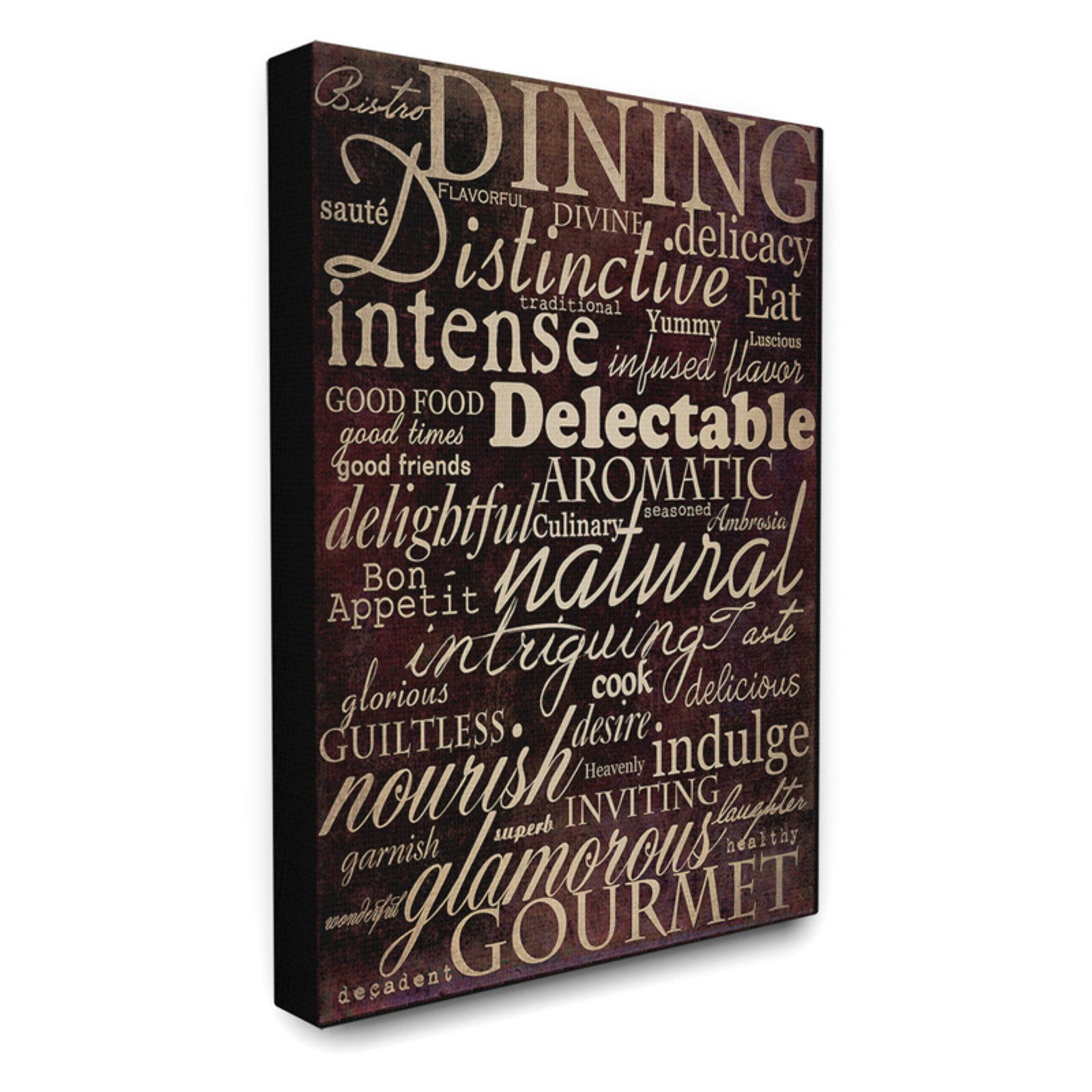 The Stupell Home Decor Collection Dining Words Kitchen Stretched Canvas ...
