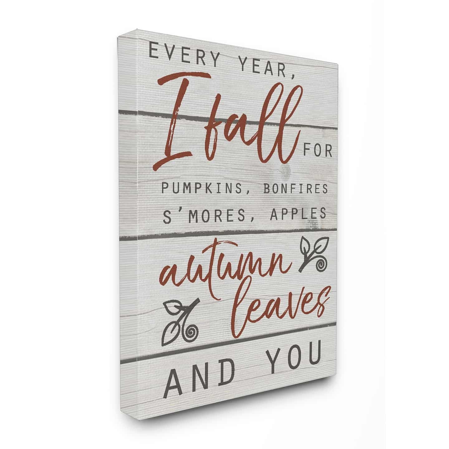 The Stupell Home Decor Collection Every Year I Fall For You Red and ...