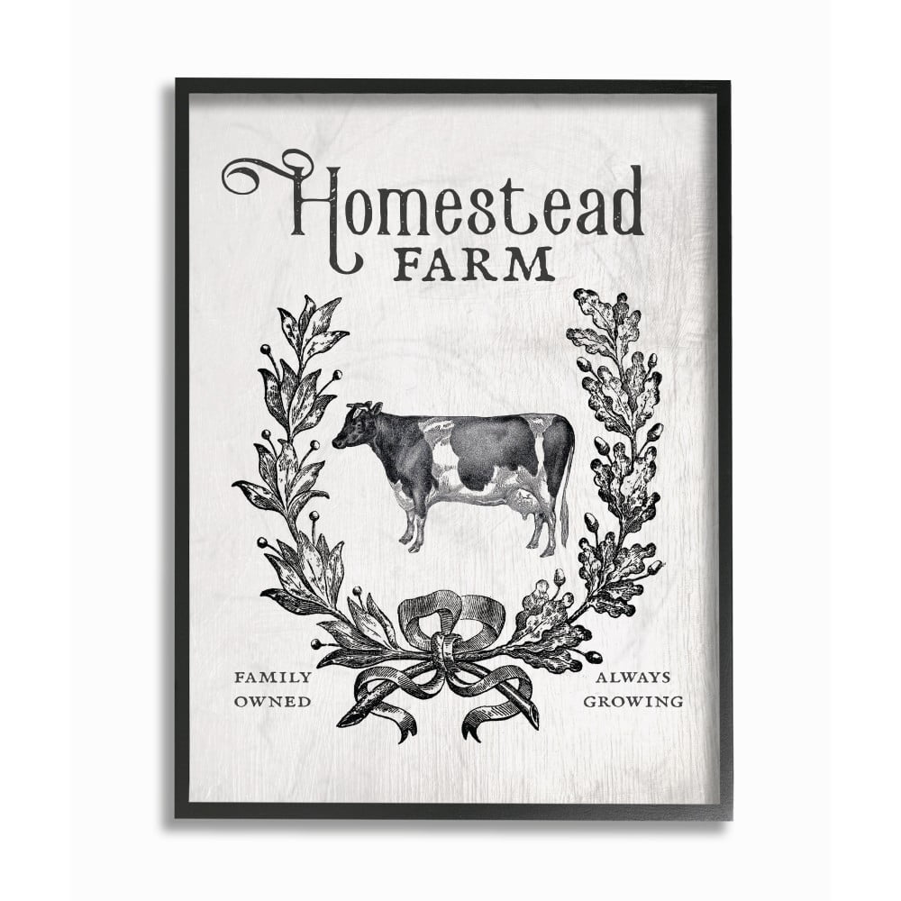 The Stupell Home Decor Collection Homestead Farm Family Farmhouse Crest ...