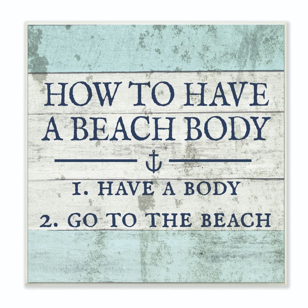 Stupell Industries 'How To Have A Beach Body' Textural Art - Walmart.com