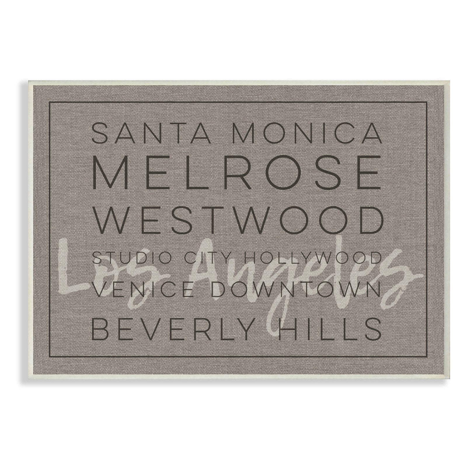 The Stupell Home Decor Collection LA Santa Monica Beverly Hills ...