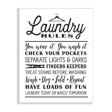Laundry Room Stain Removal Guide 9"x12" Metal Sign, Wall Decor for Kitchen and Dinning Room ...