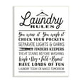 The Stupell Home Decor Collection Laundry Rules with Hanger Typography ...