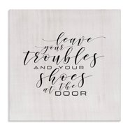 The Stupell Home Decor Collection Black on White Washed Texture Laundry Room Cursive Typography ...