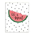The Stupell Home Decor Collection Life Is Sweet Watermelon Wall Plaque ...