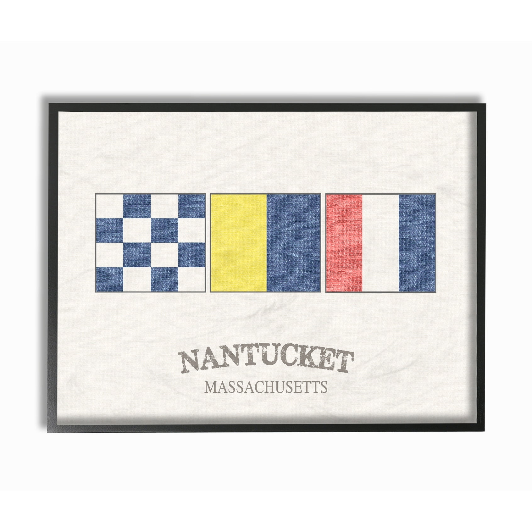 Stupell Nantucket Nautical Flags Framed Giclee Art - Walmart.com