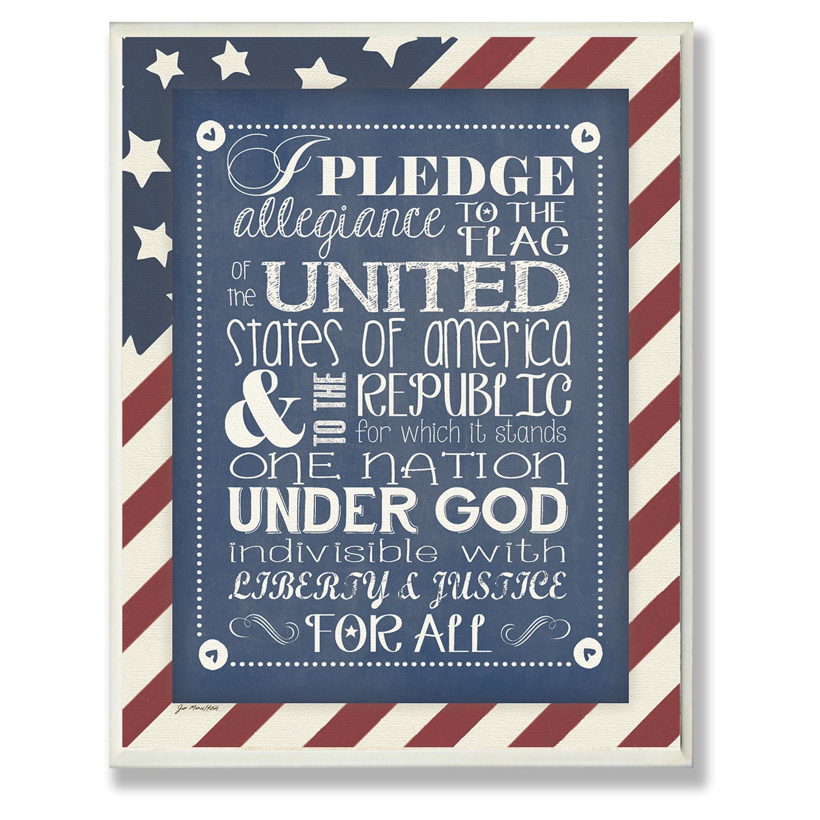 The Stupell Home Decor Collection Pledge Of Allegiance Wall Plaque ...