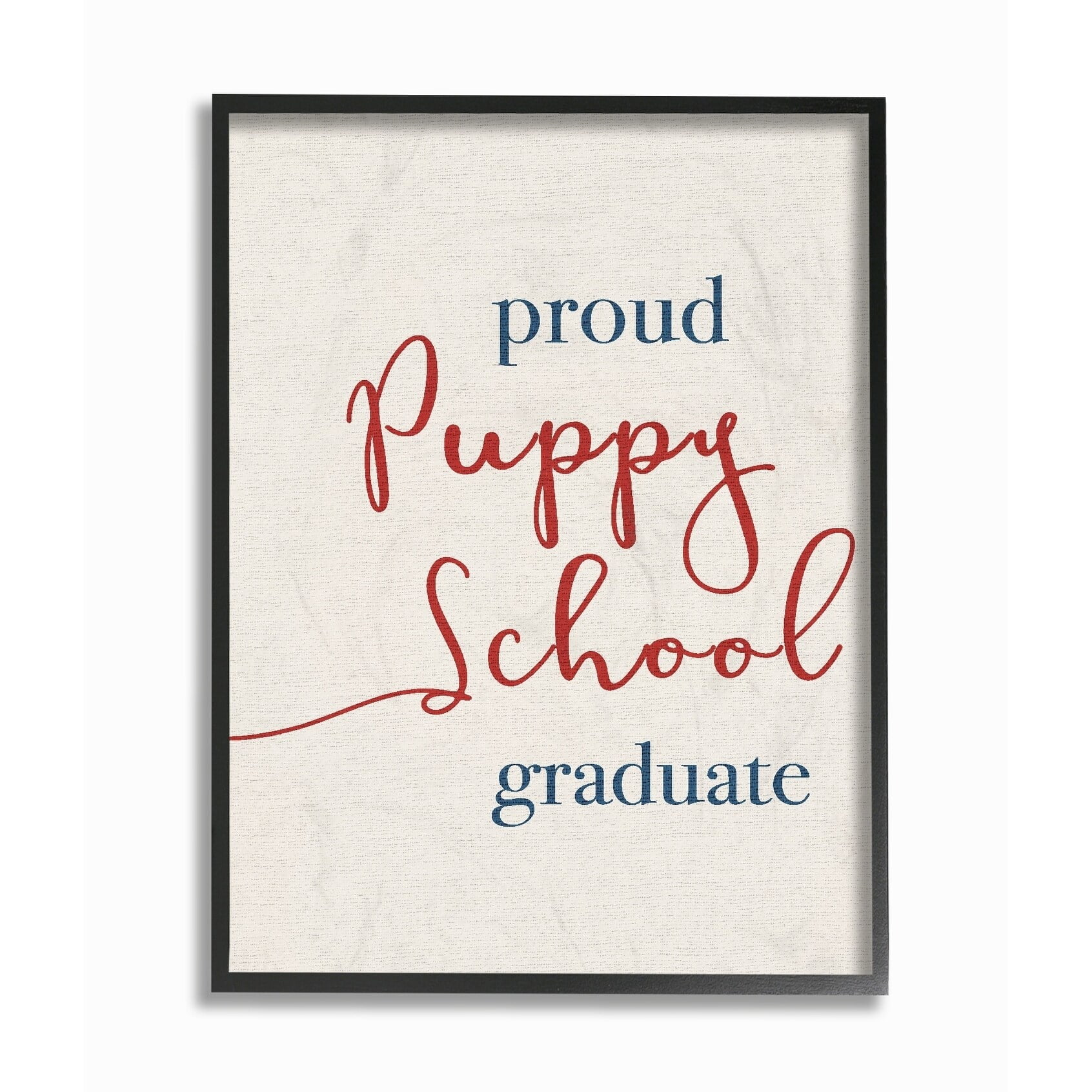 Stupell Proud Puppy School Grad Framed Giclee Texture Art 16 x 20 ...