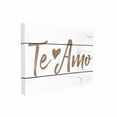 Stupell Industries Rustic Te Amo Spanish Typography Canvas Wall Art ...